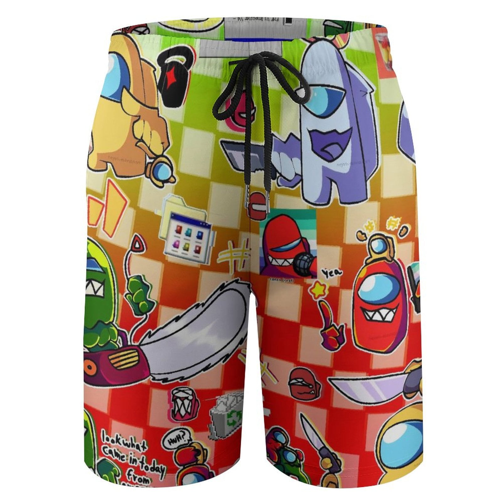Mens Swim Trunks,Gaming Among-Us Imposter Crewmate Boys Swim Trunks ...