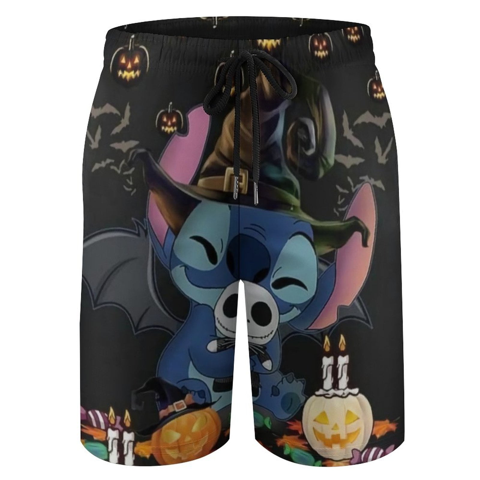 Mens Swim Trunks,Halloween Stitch Boys Swim Trunks with Compression ...