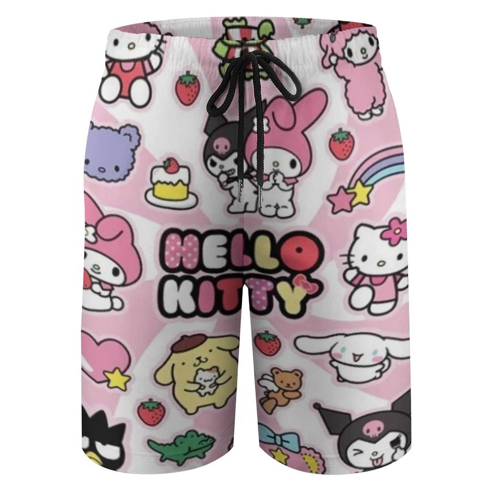 Mens Swim Trunks,Hello-Kitty Kuromi Melody Cinnamoroll Boys Swim Trunks ...