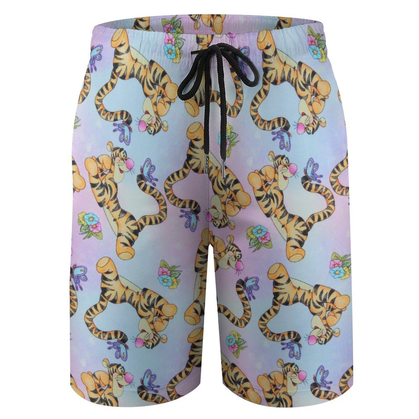 Mens Swim Trunks,Jumping Around, Winnie The Pooh Cotton Lycra, Tiger ...