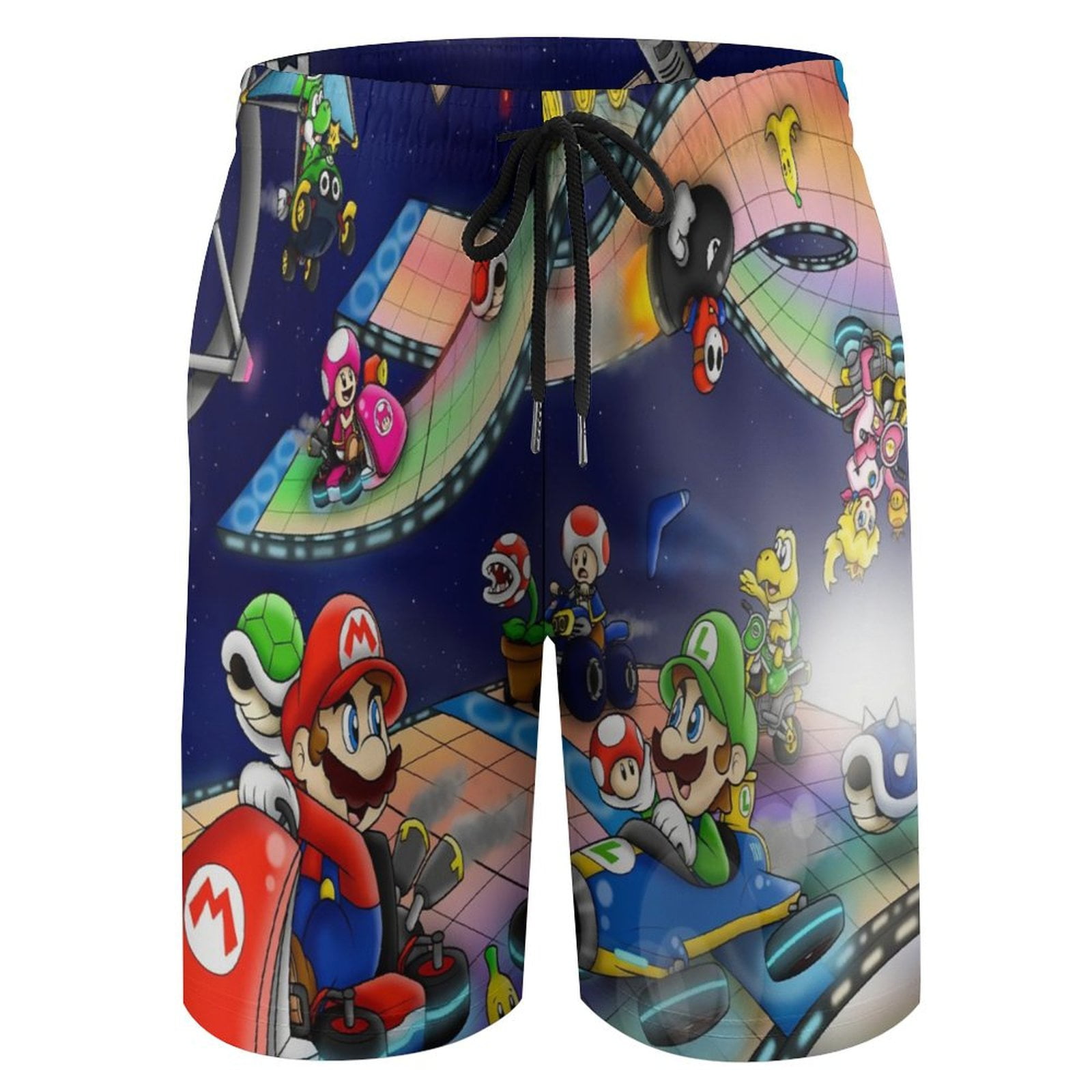 Mens Swim Trunks,Mario & Friends Kart Tour Boys Swim Trunks Swim Shorts ...