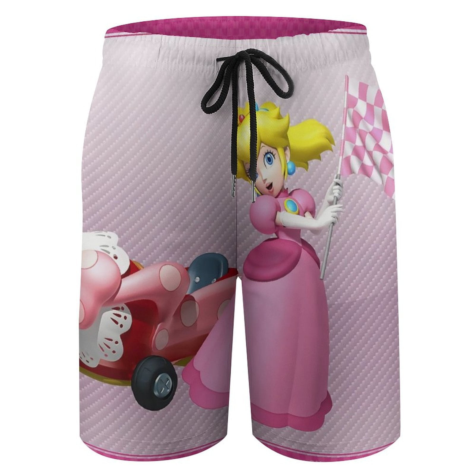 Mens Swim Trunks,Mario Princess Peach Boys Swim Trunks with Boxer Brief ...
