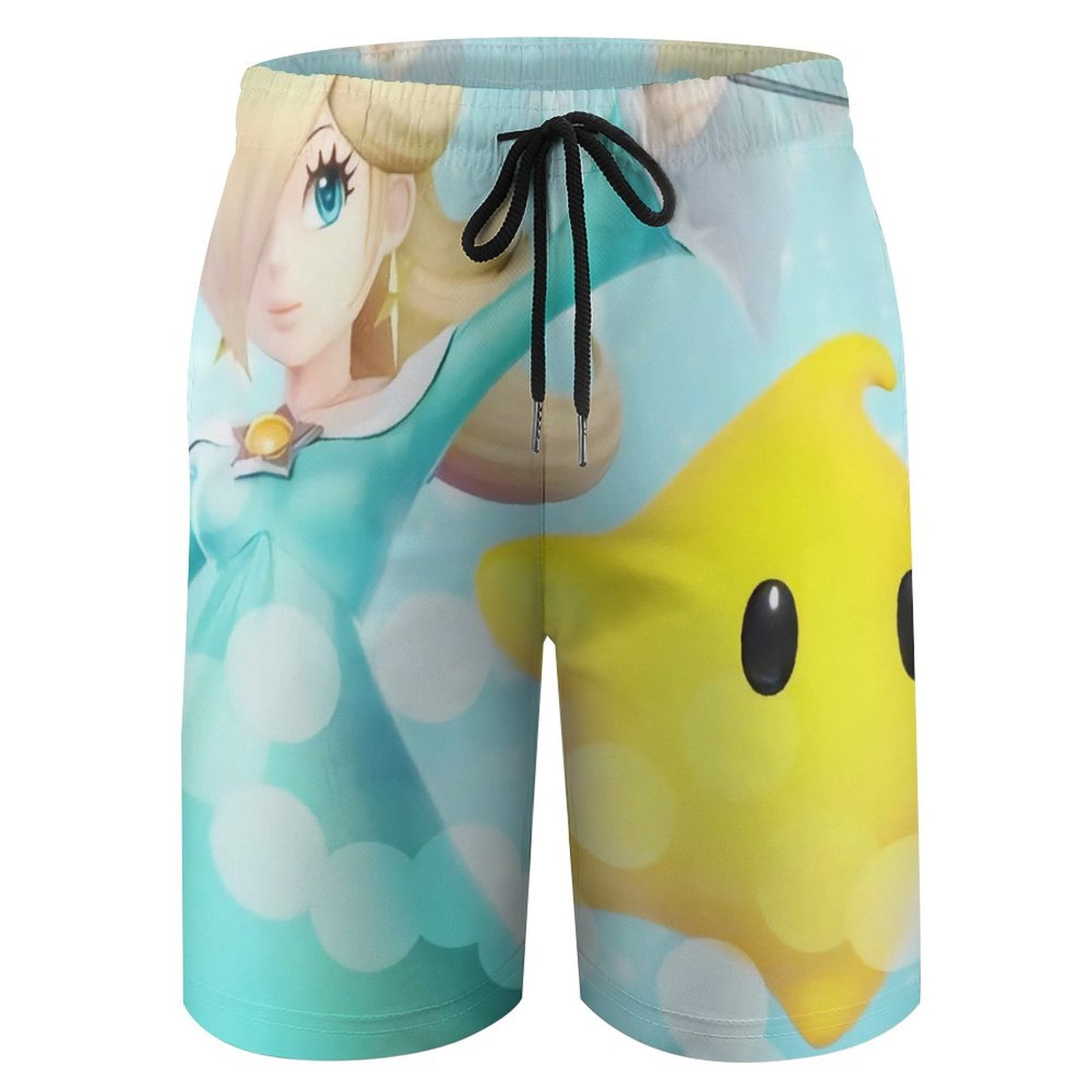 Mens Swim Trunks,Mario Princess Rosalina Blue Boys Swim Trunks with ...