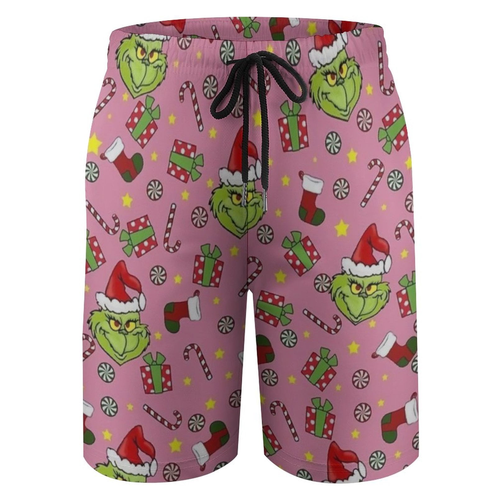 Mens Swim Trunks,Merry Christmas Grinch Boys Swim Trunks with Boxer ...