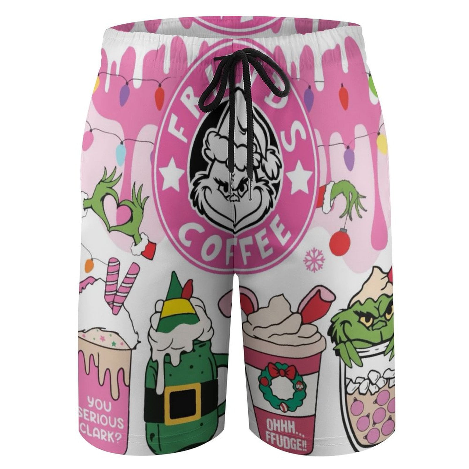 Mens Swim Trunks,Merry Christmas Grinch Boys Swim Trunks Compression ...