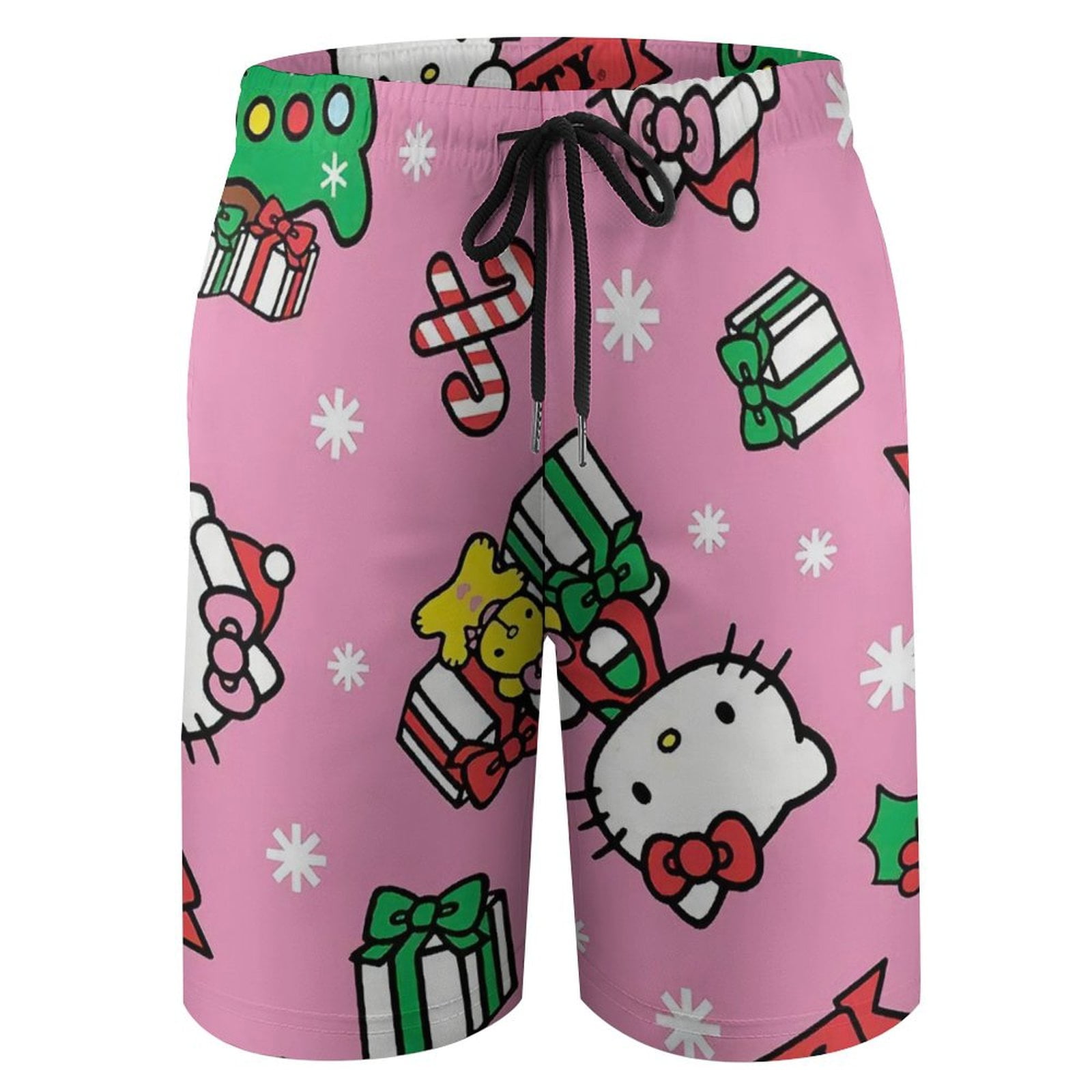 Mens Swim Trunks,Merry Christmas Hello-Kitty Boys Swim Trunks with ...