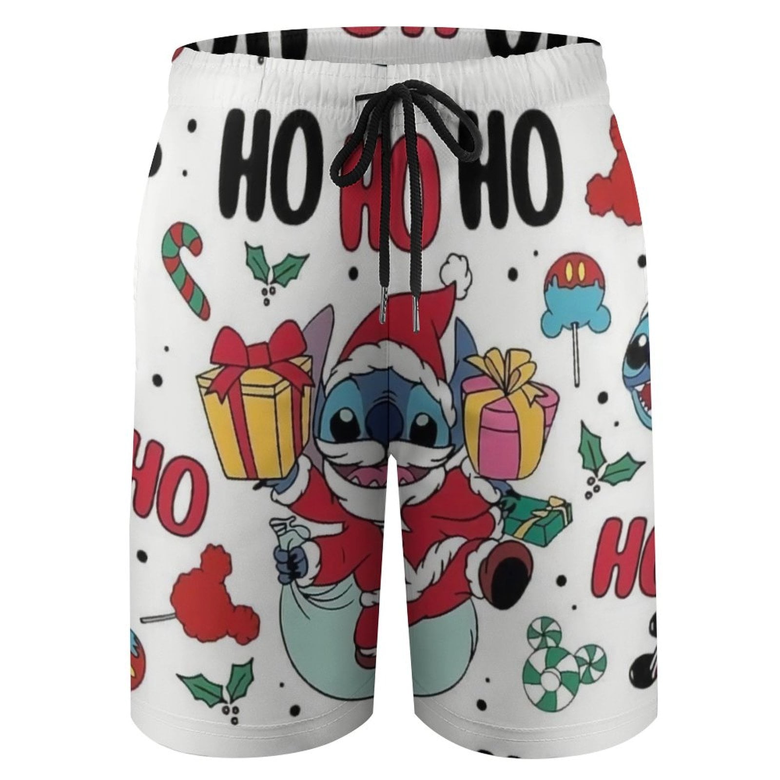 Mens Swim Trunks,Merry Christmas Stitch Ho Boys Swim Trunks Compression ...