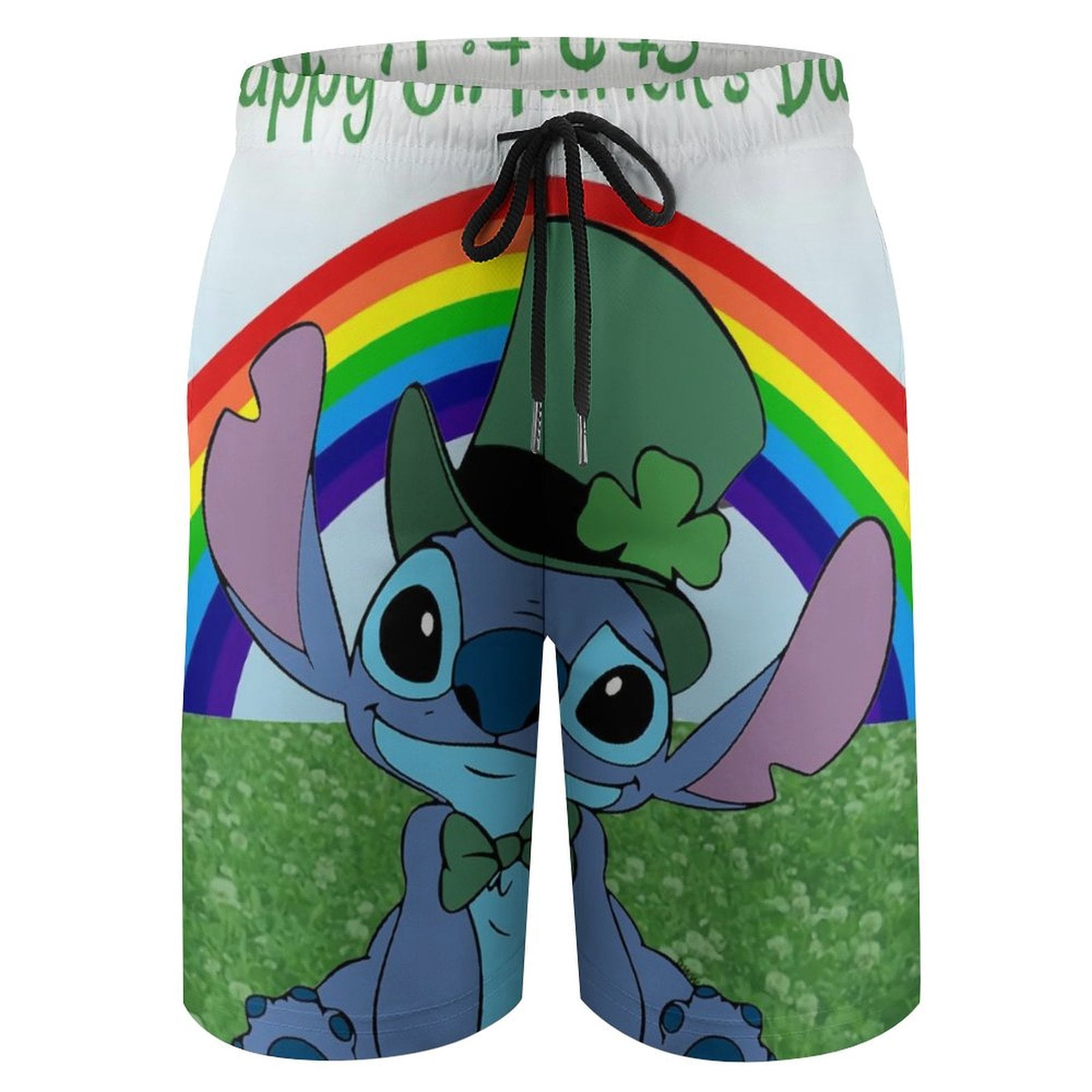 Mens Swim Trunks,Patrick's Day Stitch Boys Swim Trunks with Boxer Brief ...