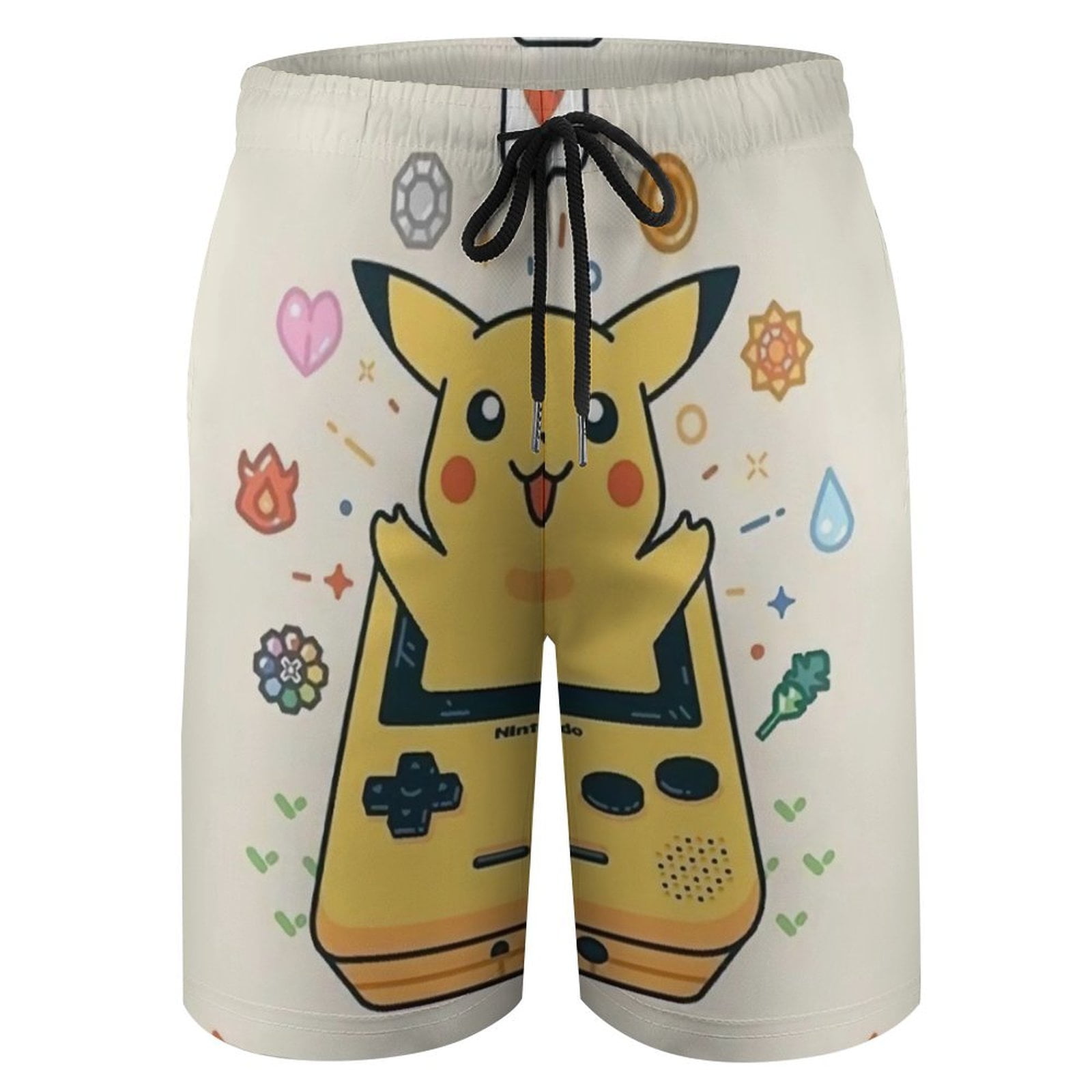Mens Swim Trunks,Pikachu-Character Game Boys Swim Trunks Compression ...