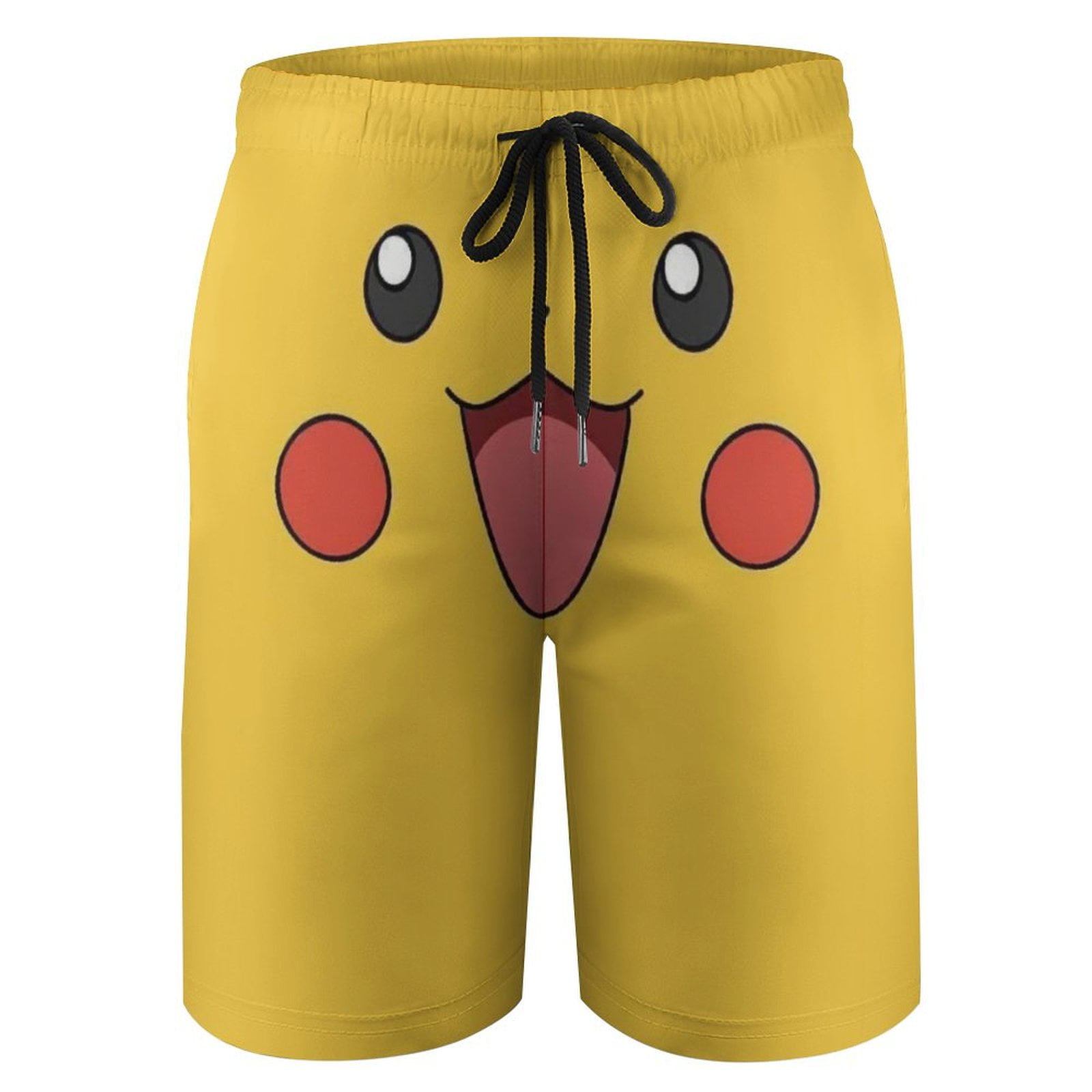 Mens Swim Trunks,Pikachu Little & Big FACE Graphic Boys Swim Trunks ...