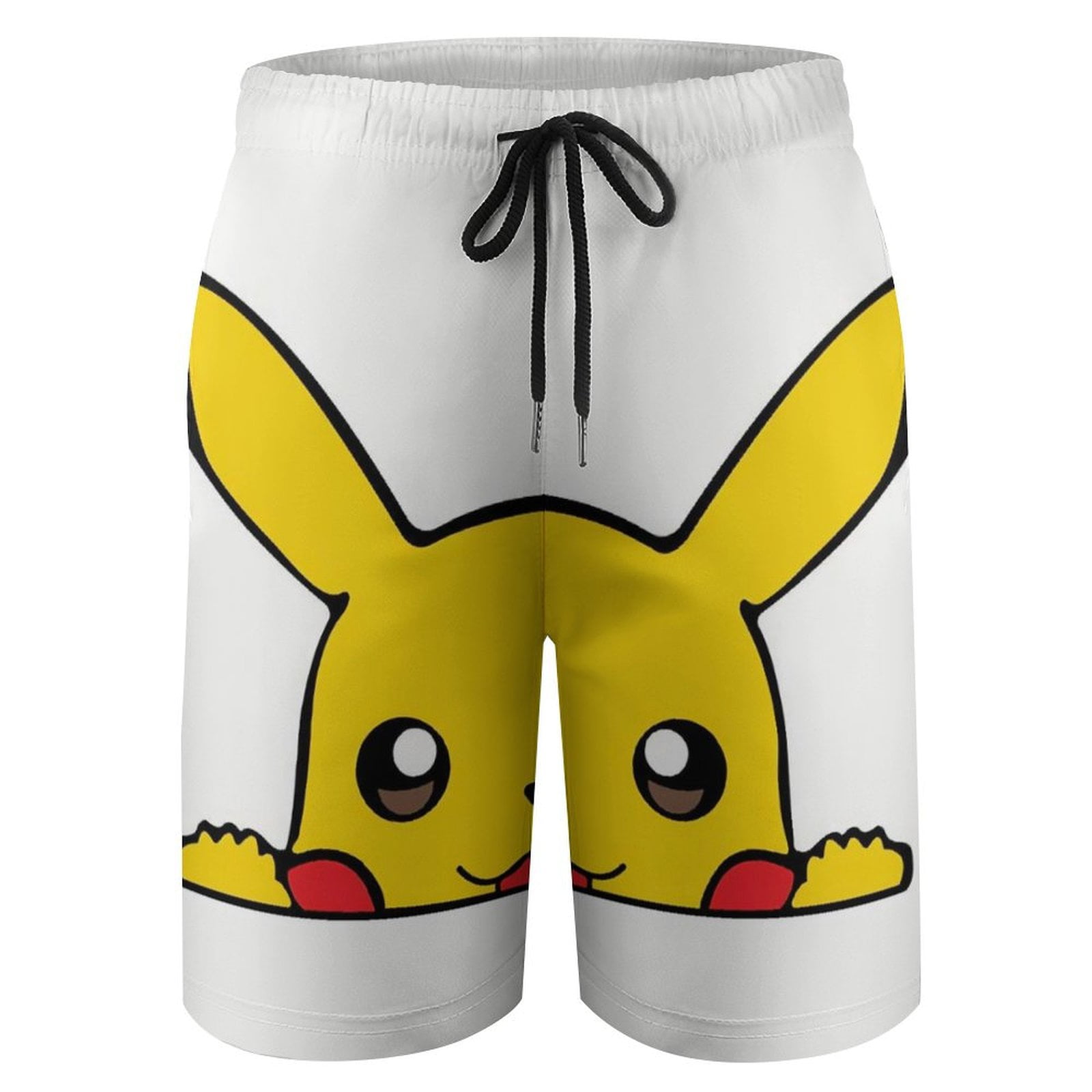 Mens Swim Trunks,Pikachu-Pokemon Peeker Peeking Boys Swim Trunks with ...