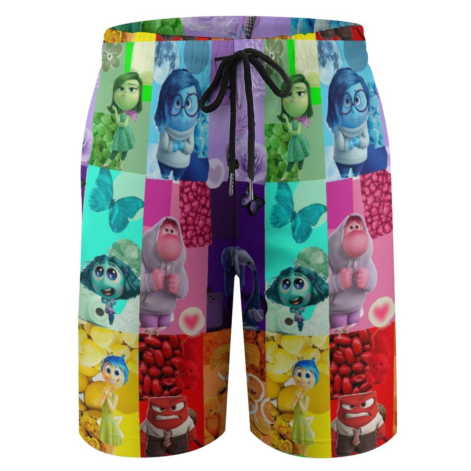 Mens Swim Trunks,Pixar Inside Out Current Mood Many Emotions Boys Swim ...