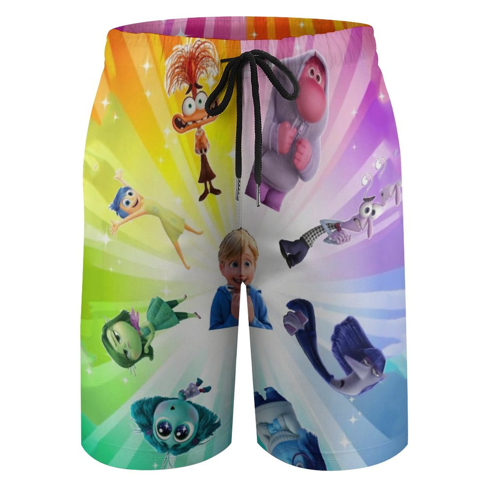 Mens Swim Trunks,Pixar Inside Out Current Mood Many Emotions Boys Swim ...