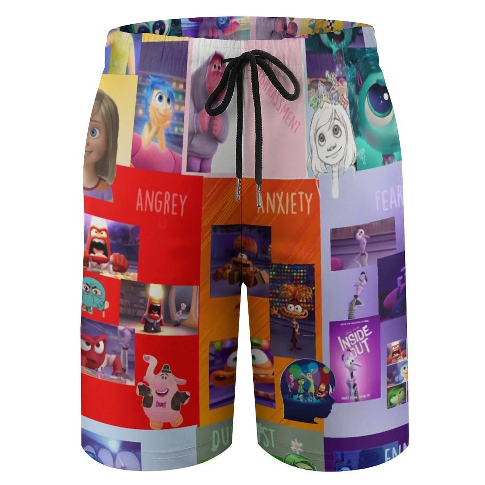 Mens Swim Trunks,Pixar Inside Out Current Mood Many Emotions Boys Swim ...