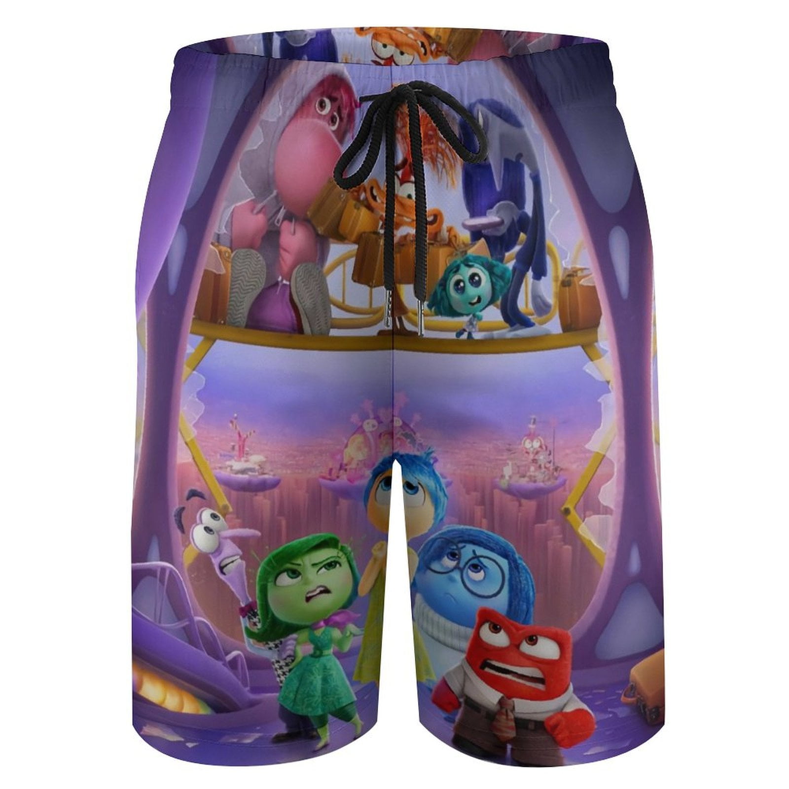 Mens Swim Trunks,Pixar Inside Out Current Mood Many Emotions Boys Swim ...