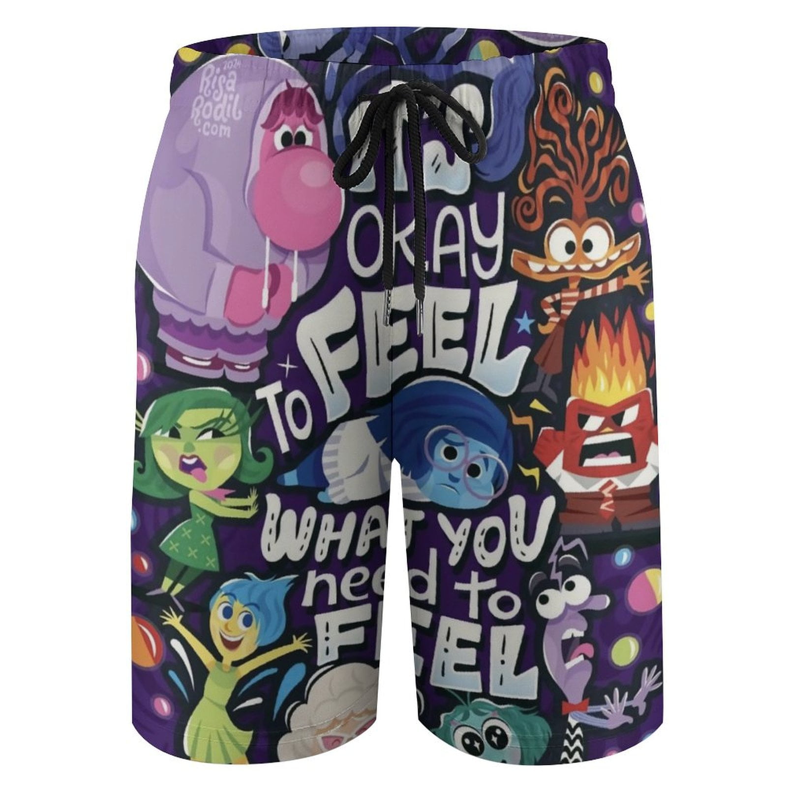 Mens Swim Trunks,Pixar Inside Out Boys Swim Trunks Compression Liner ...