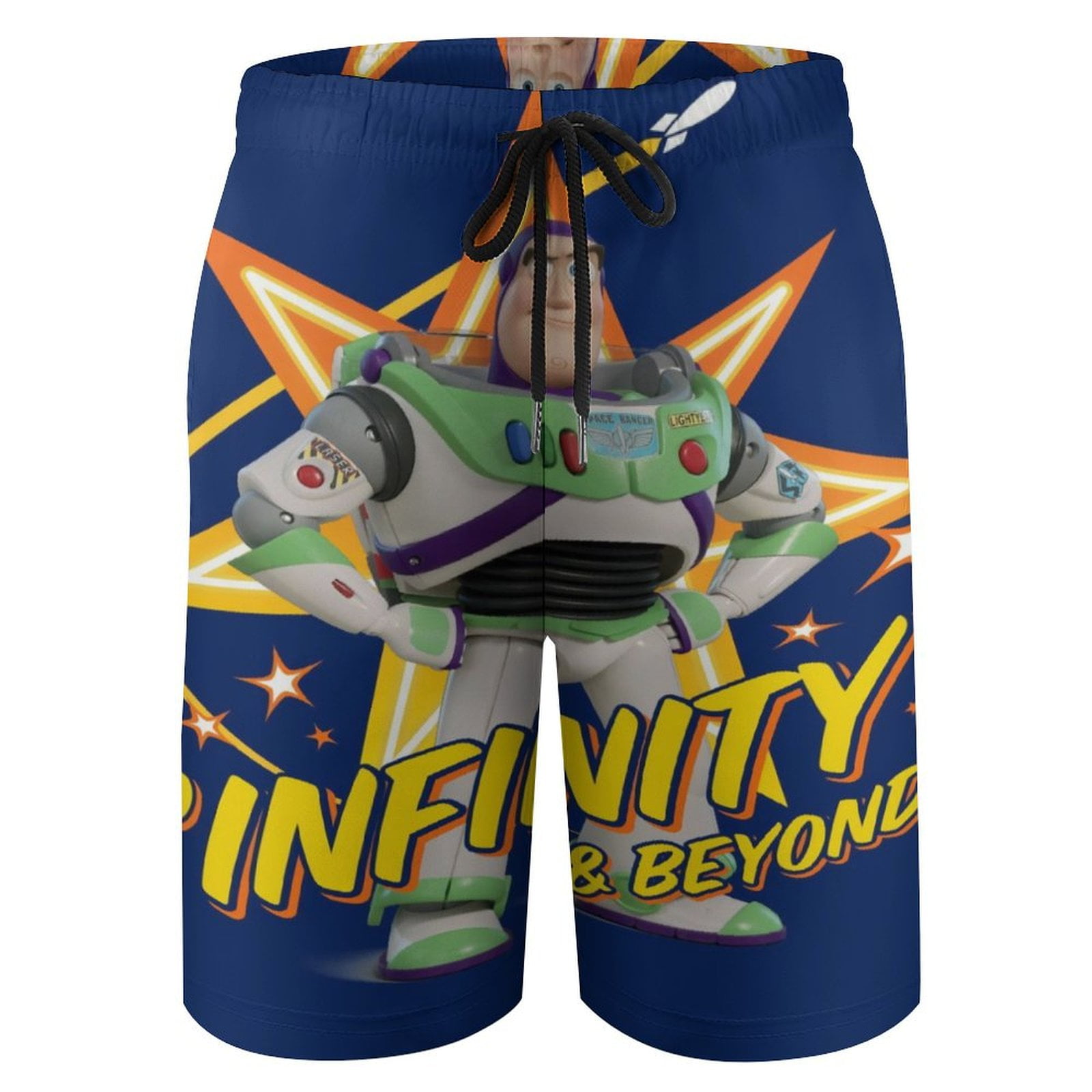 Mens Swim Trunks,Pixar Toy Story Buzz Lightyear TO INFINITY Boys Swim ...