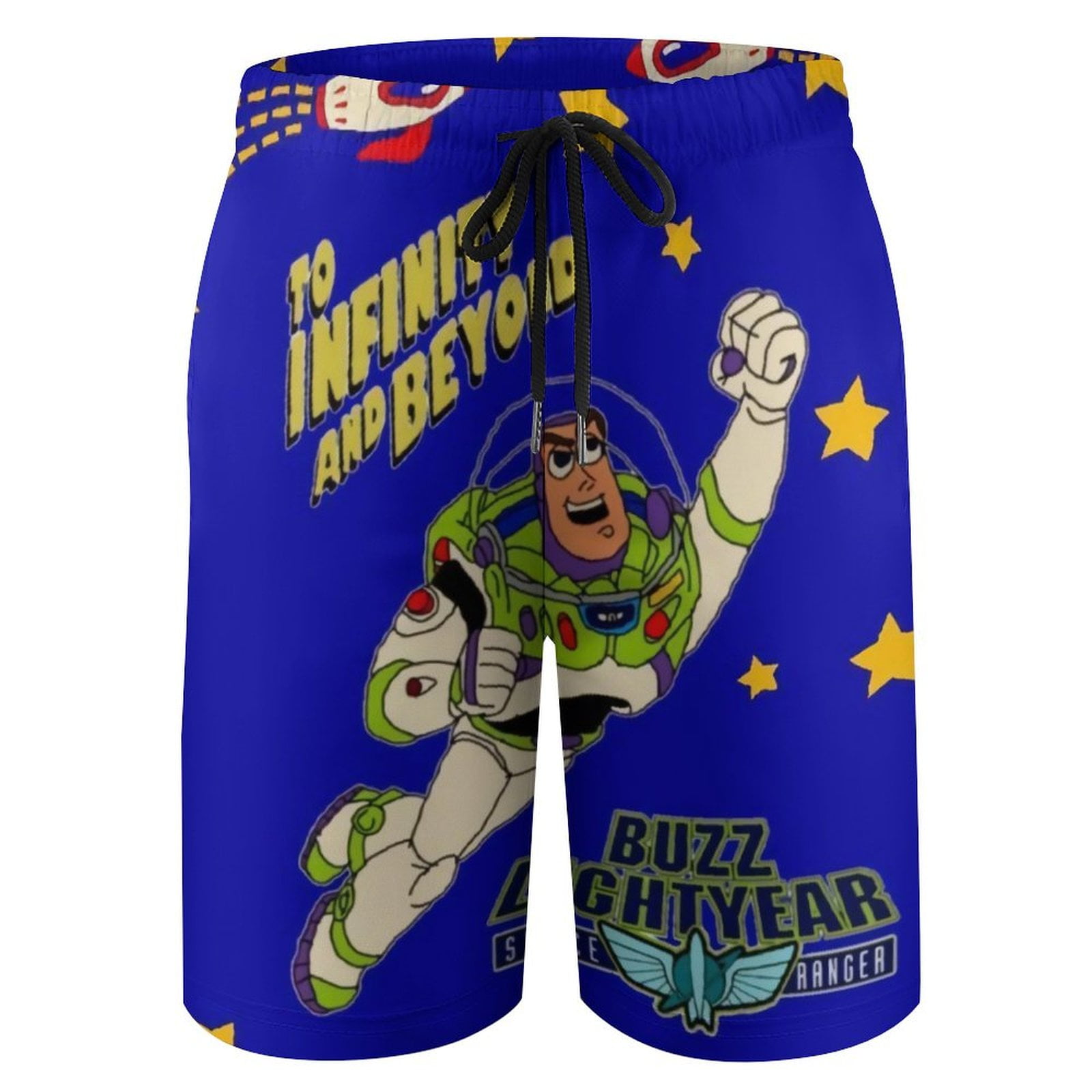 Mens Swim Trunks,Pixar Toy Story Buzz Lightyear Strong Pose Boys Swim ...