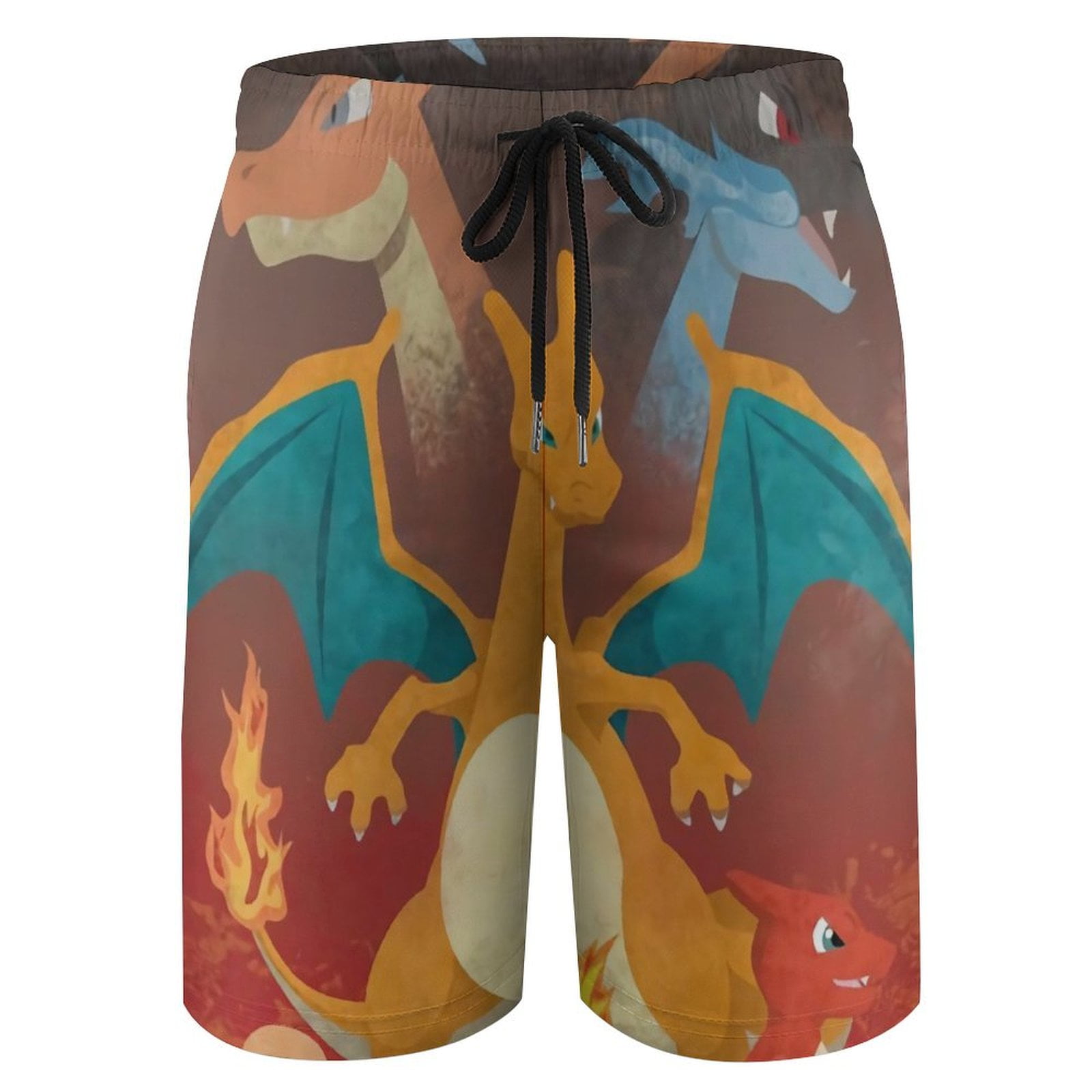 Mens Swim Trunks,Pokémon - Charizard Fire Type Flames Generation Boys ...