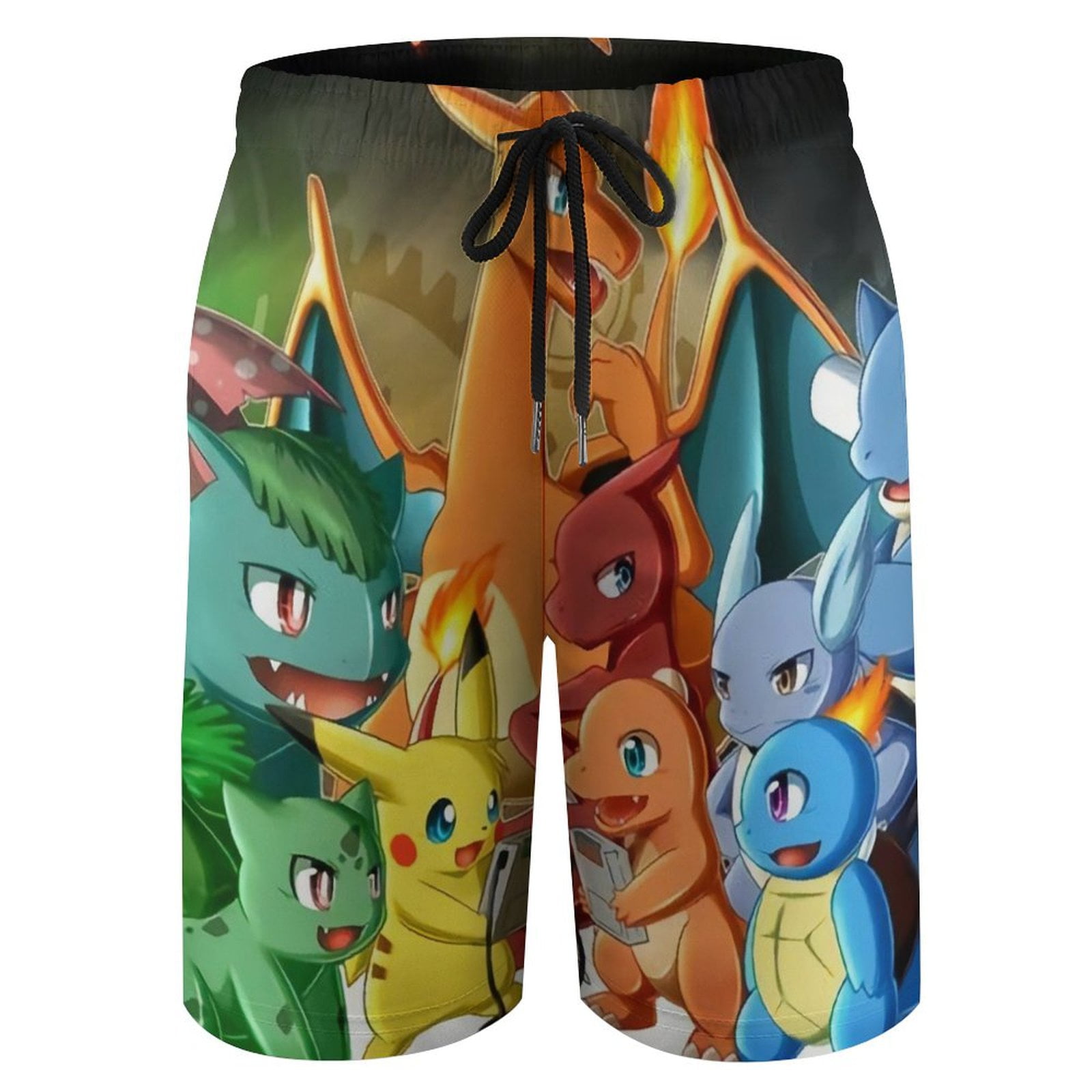 Mens Swim Trunks,Pokémon Charmander Squirtle Bulbasaur Boys Swim Trunks ...