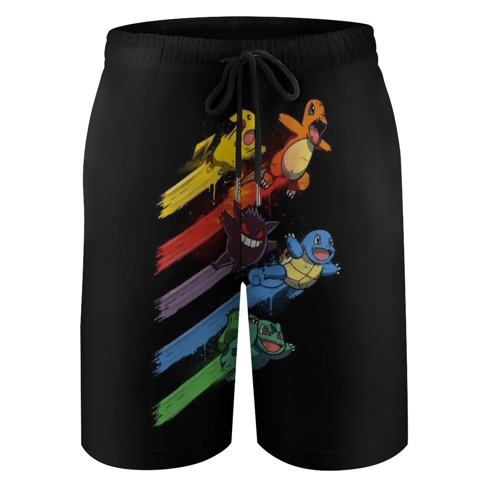 Mens Swim Trunks,Pokémon- Charmander Squirtle Bulbasaur Boys Swim ...