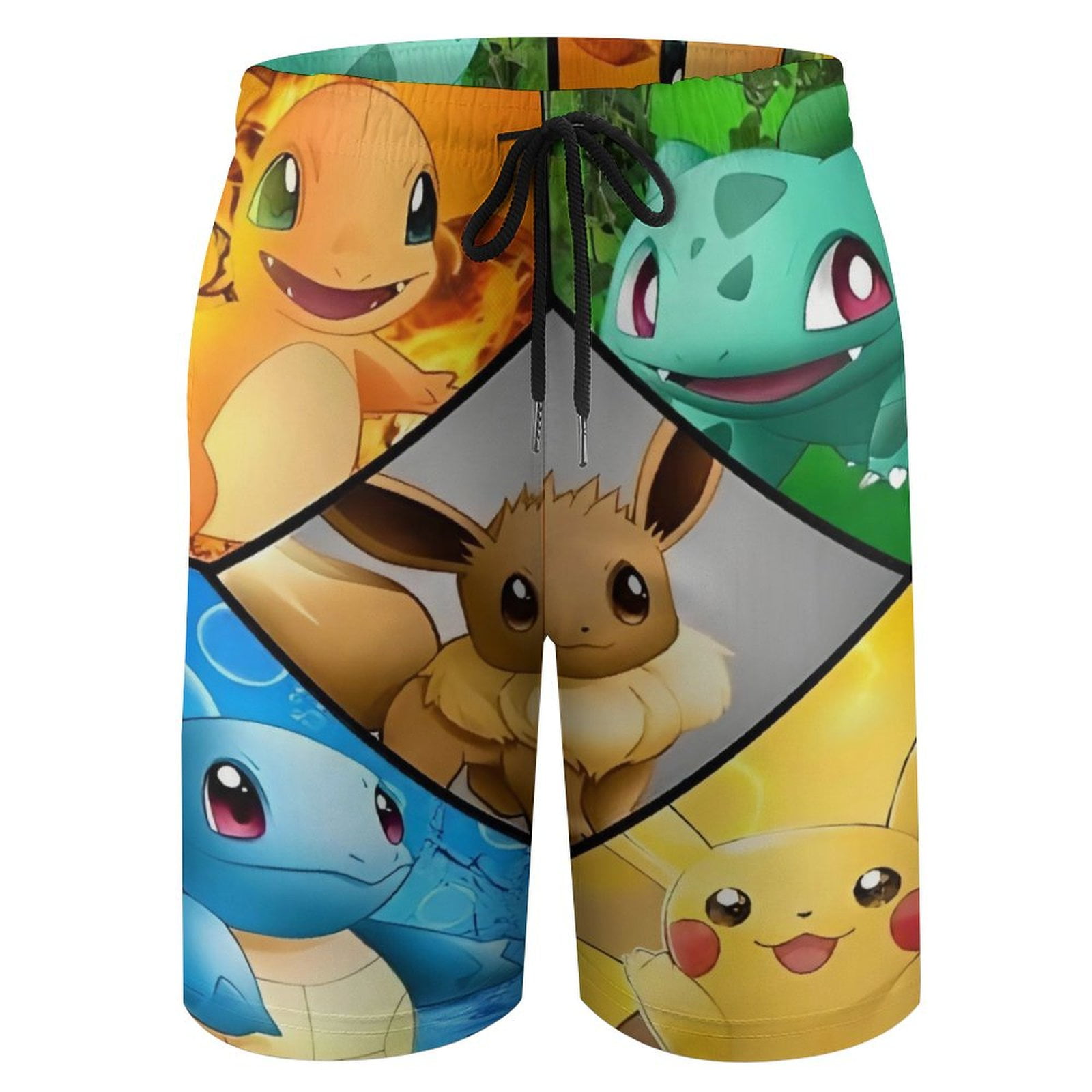 Mens Swim Trunks,Pokémon- Charmander Squirtle Bulbasaur Boys Swim ...