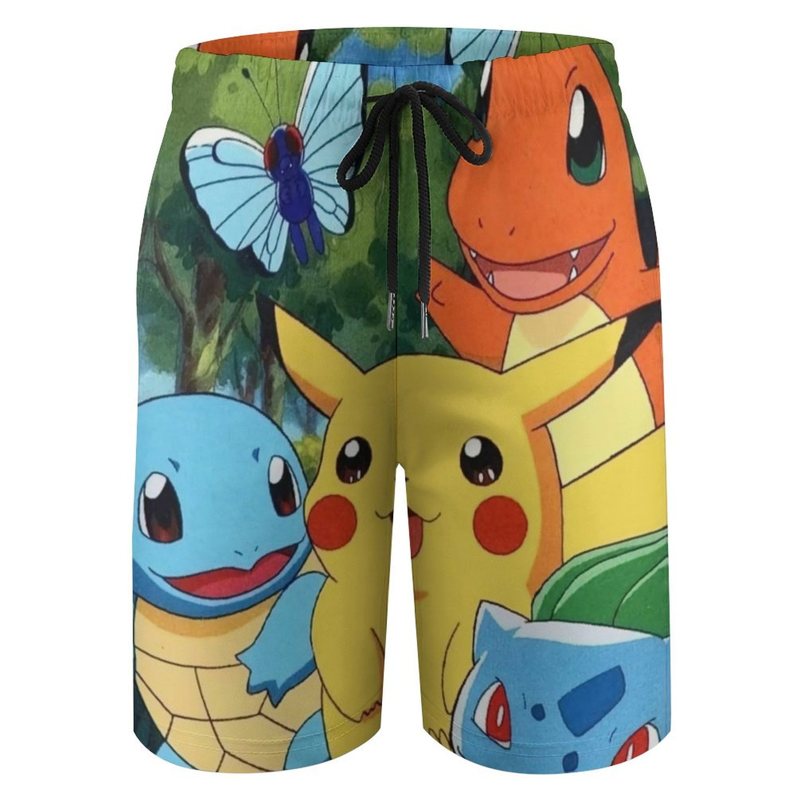 Mens Swim Trunks,Pokémon- Charmander Squirtle Bulbasaur Boys Swim ...