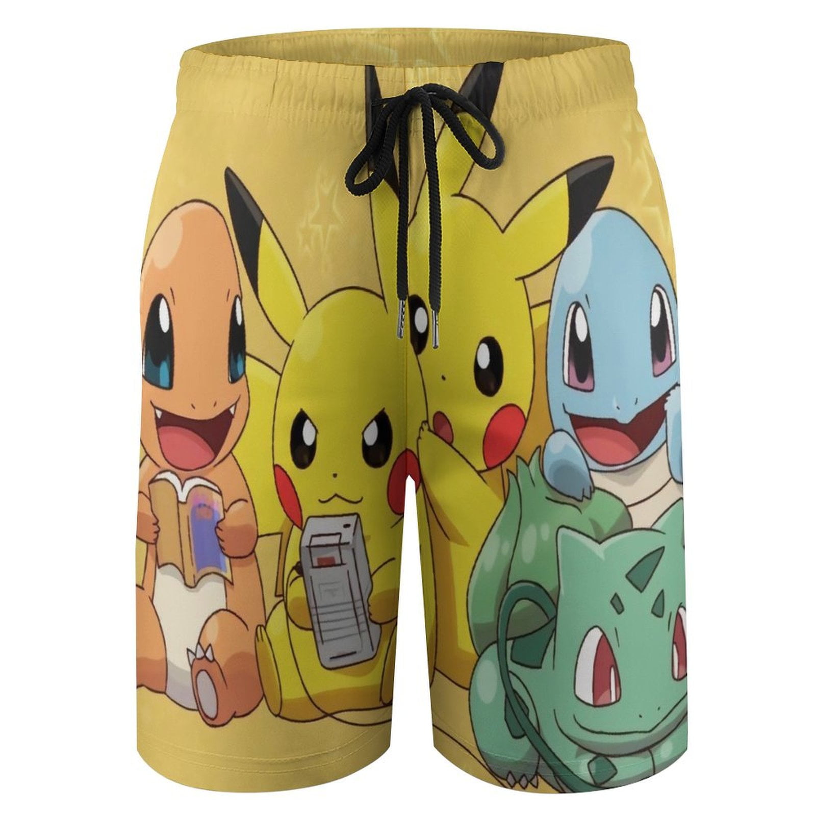 Mens Swim Trunks,Pokémon Charmander Squirtle Bulbasaur Boys Swim Trunks ...