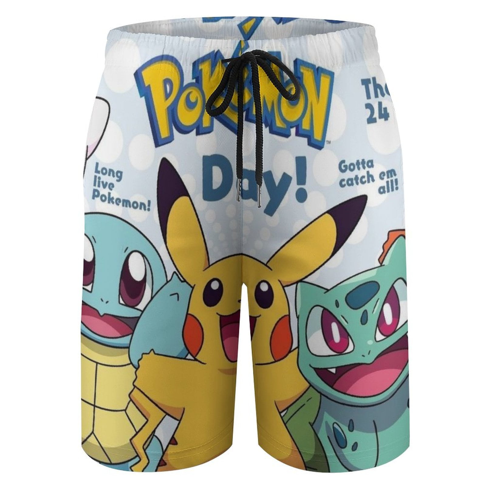 Mens Swim Trunks,Pokémon Day Charmander Squirtle Bulbasaur Boys Swim ...