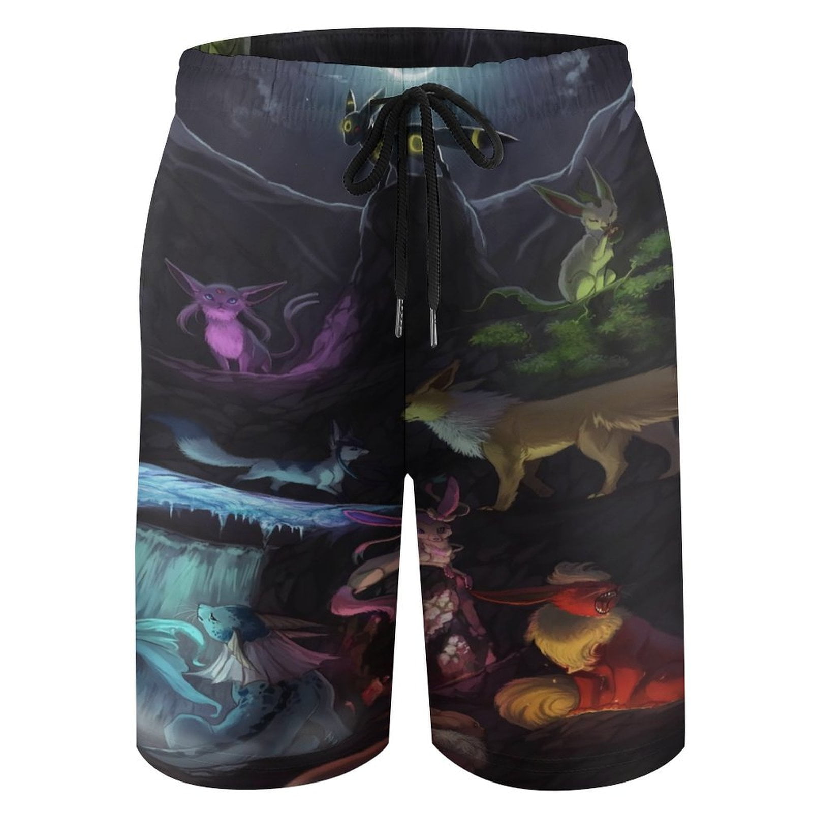 Mens Swim Trunks,Pokémon Eevee,vaporeon,leafeon,umbreon,espeon,glaceon,flareon,jolteon Boys Swim ...