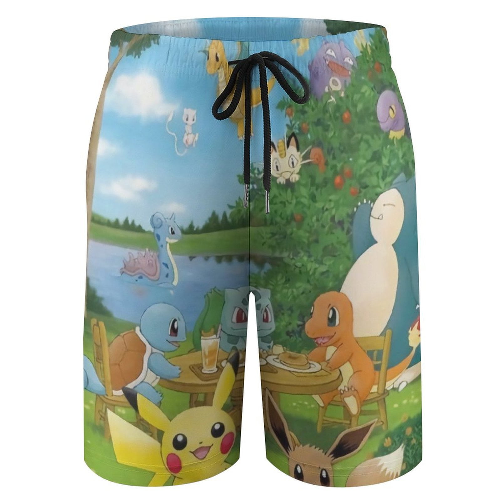 Mens Swim Trunks,Pokémon Picnic Camping Boys Swim Trunks with ...