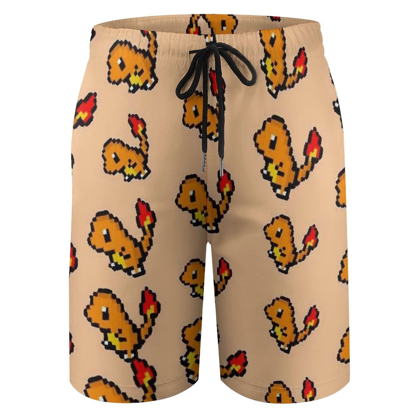 Mens Swim Trunks,Pokémon Pikachu Charizard Boys Swim Trunks with ...