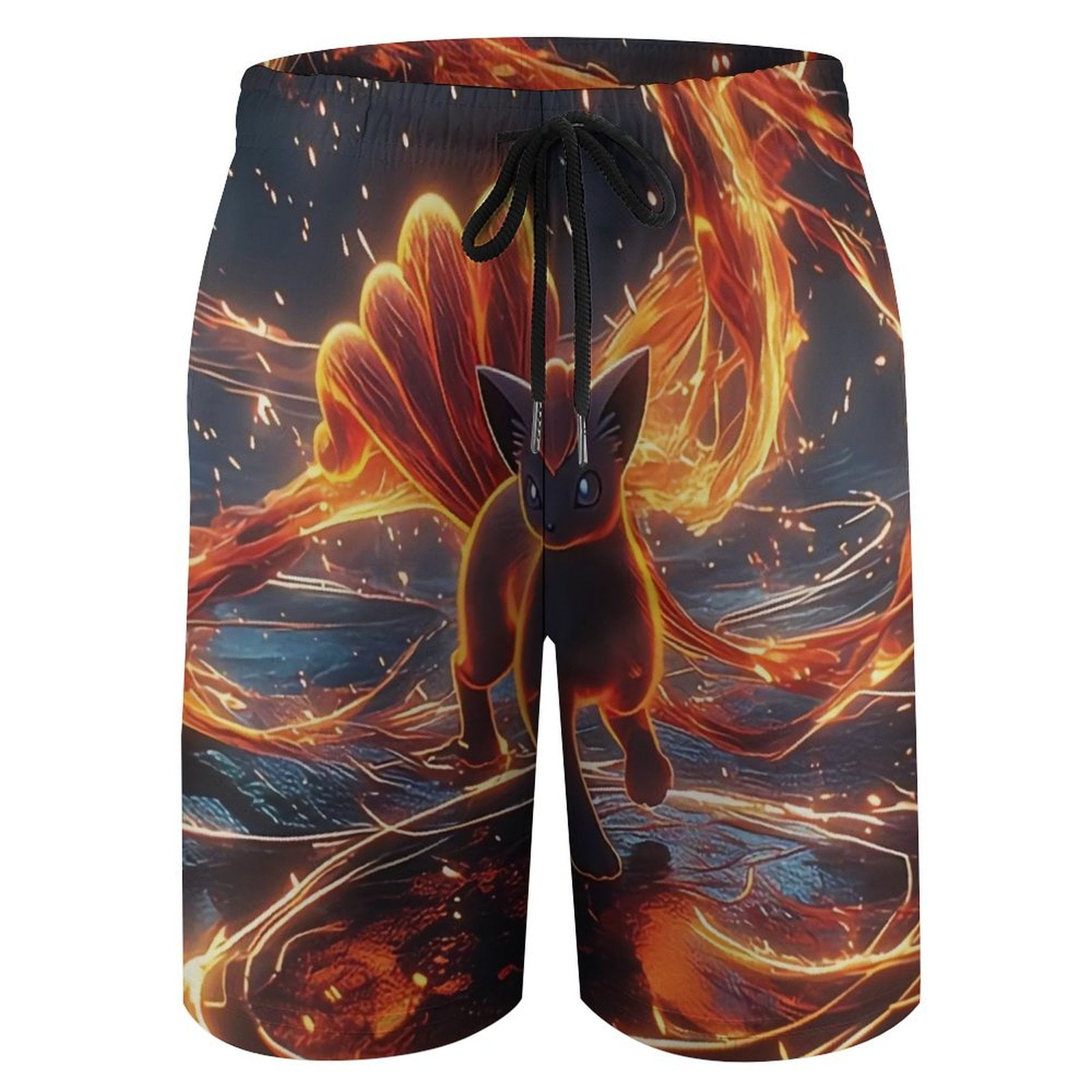 Mens Swim Trunks,Pokémon Pikachu Eevee Boys Swim Trunks with Boxer ...