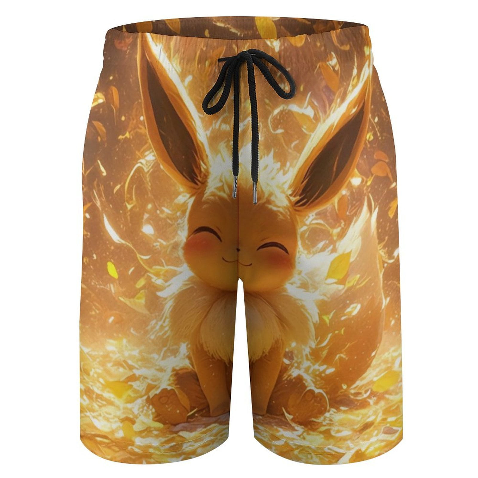 Mens Swim Trunks,Pokémon Pikachu Eevee Boys Swim Trunks with ...