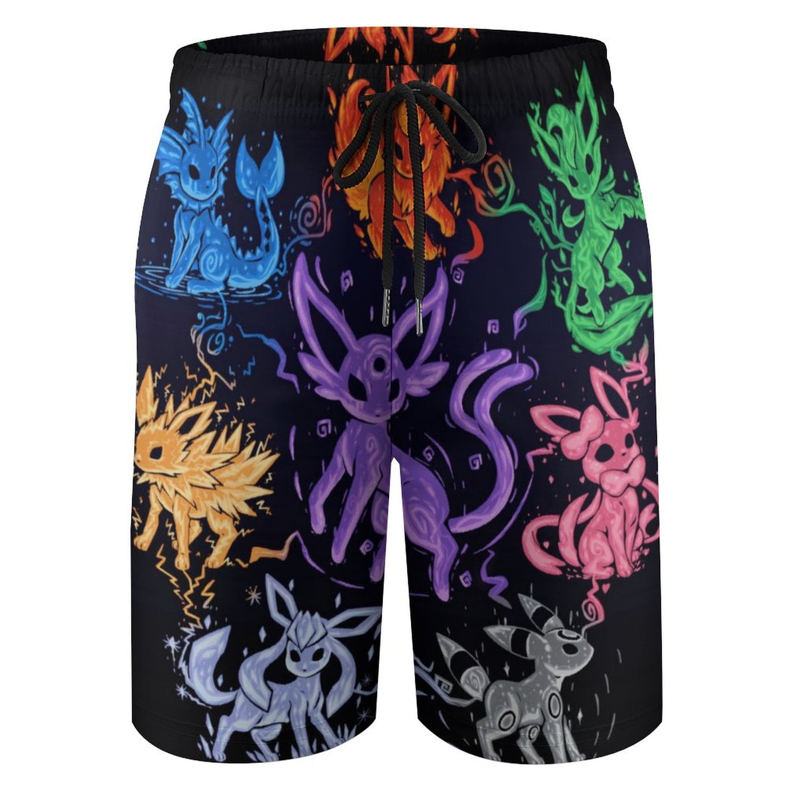 Mens Swim Trunks,Pokémon Pikachu Eevee Evolutions Boys Swim Trunks Compression Liner Swim Shorts ...
