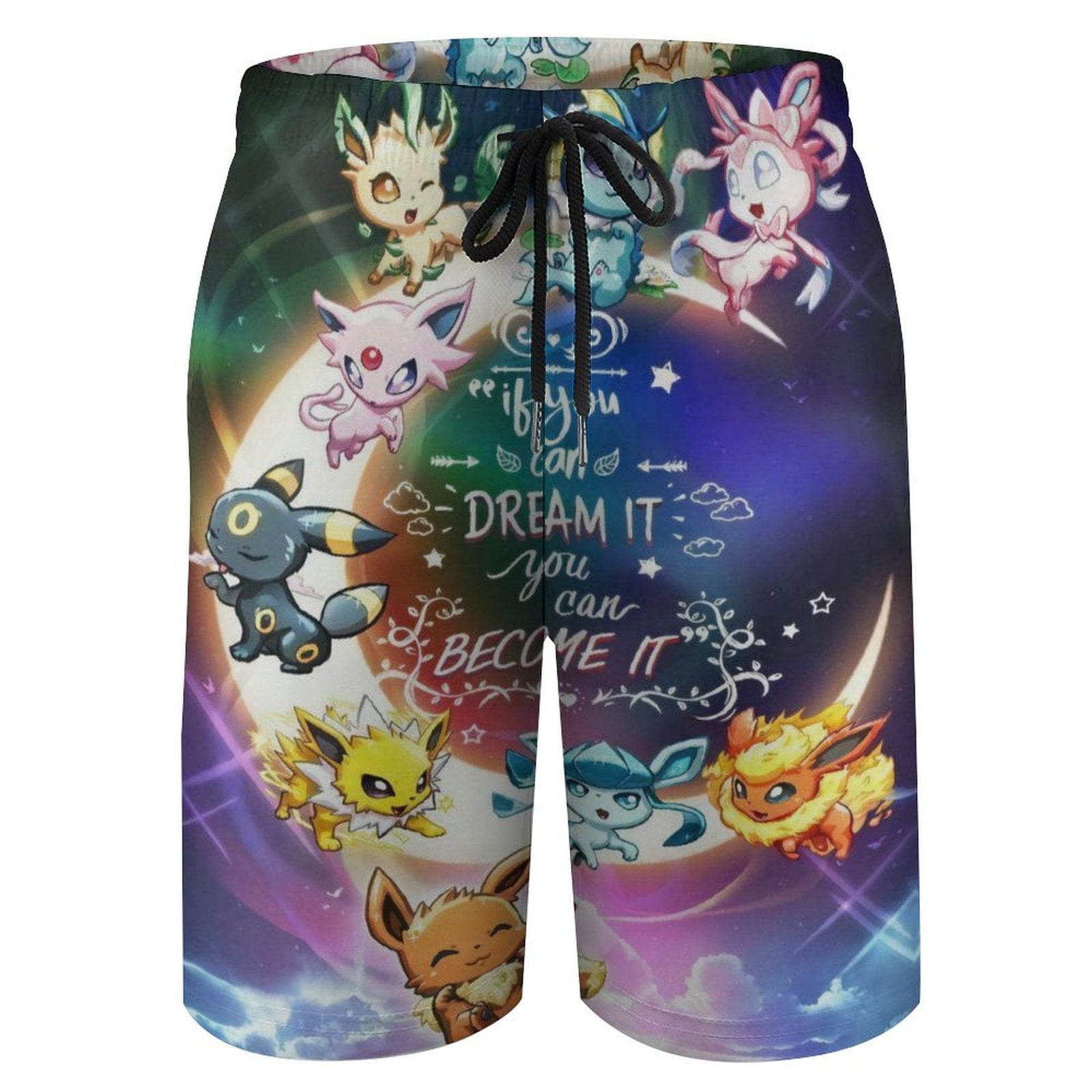 Mens Swim Trunks,Pokémon Pikachu Eevee Evolutions Boys Swim Trunks Compression Liner Swim Shorts ...