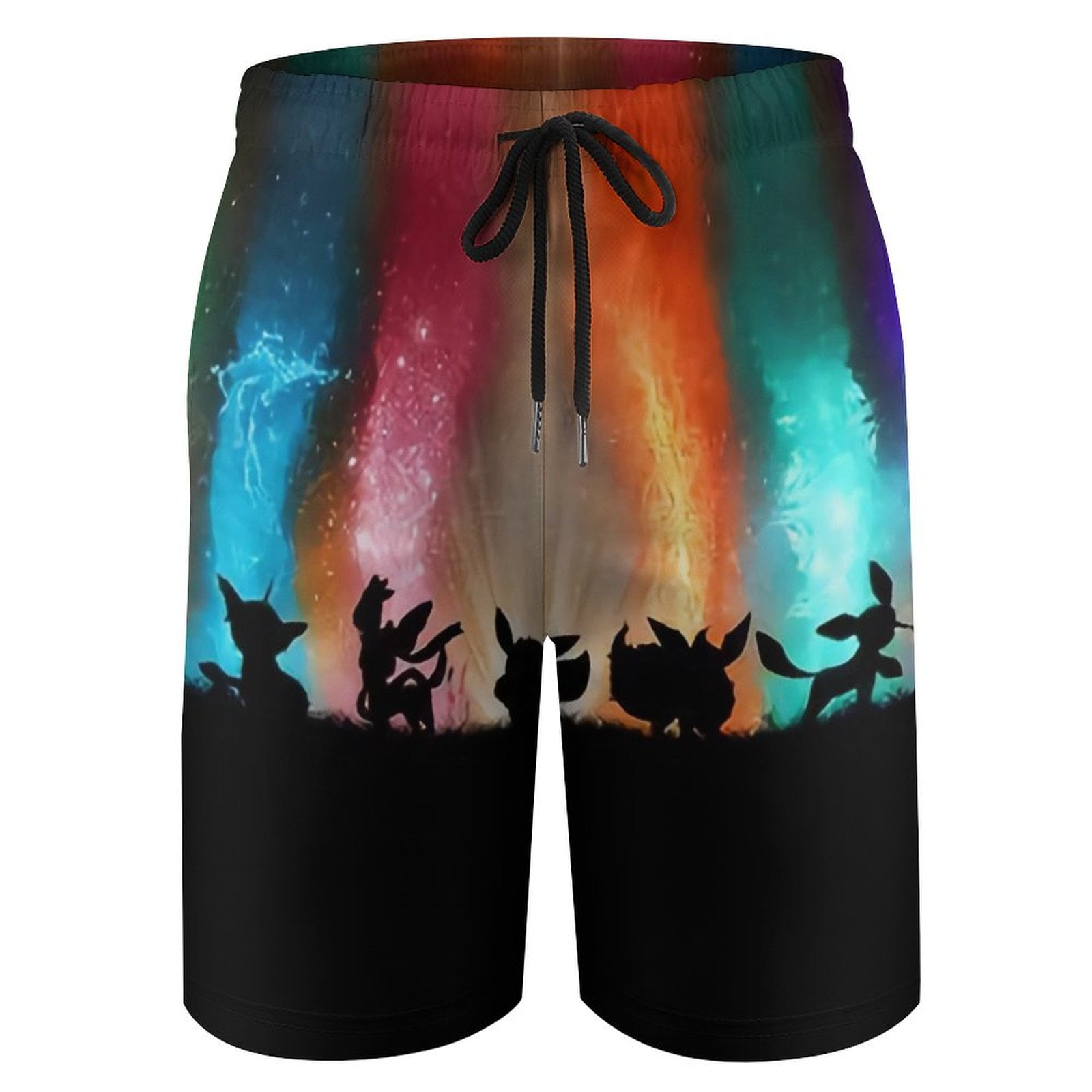 Mens Swim Trunks,Pokémon Pikachu Eevee Evolutions Boys Swim Trunks Swim ...