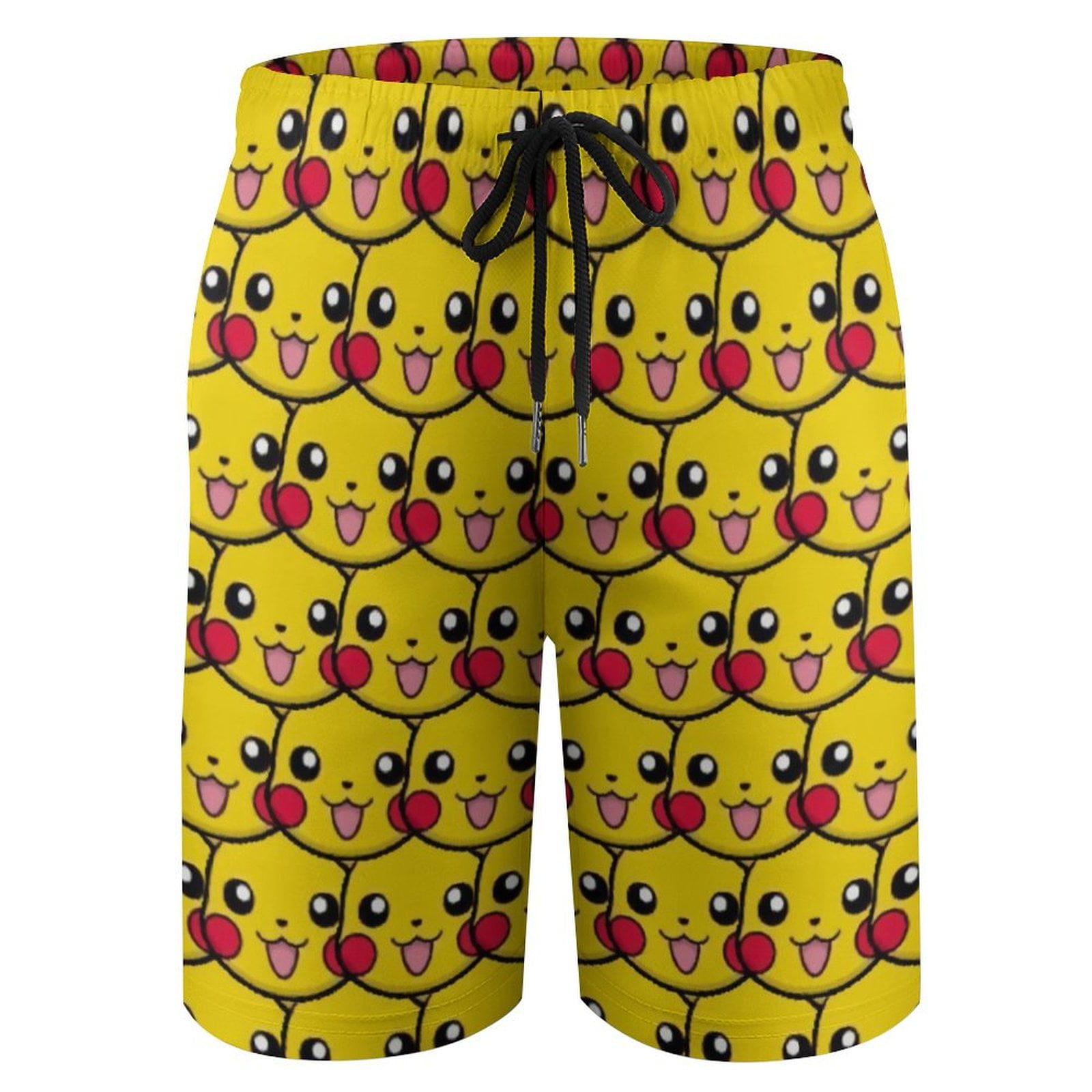 Mens Swim Trunks,Pokémon Pikachu Face Boys Swim Trunks Compression ...
