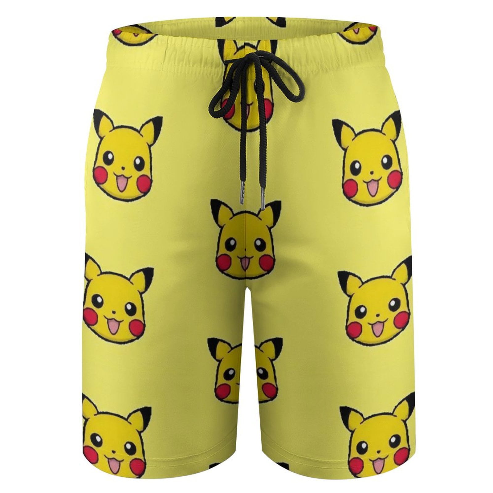 Mens Swim Trunks,Pokémon-Pikachu Head Boys Swim Trunks with Compression ...