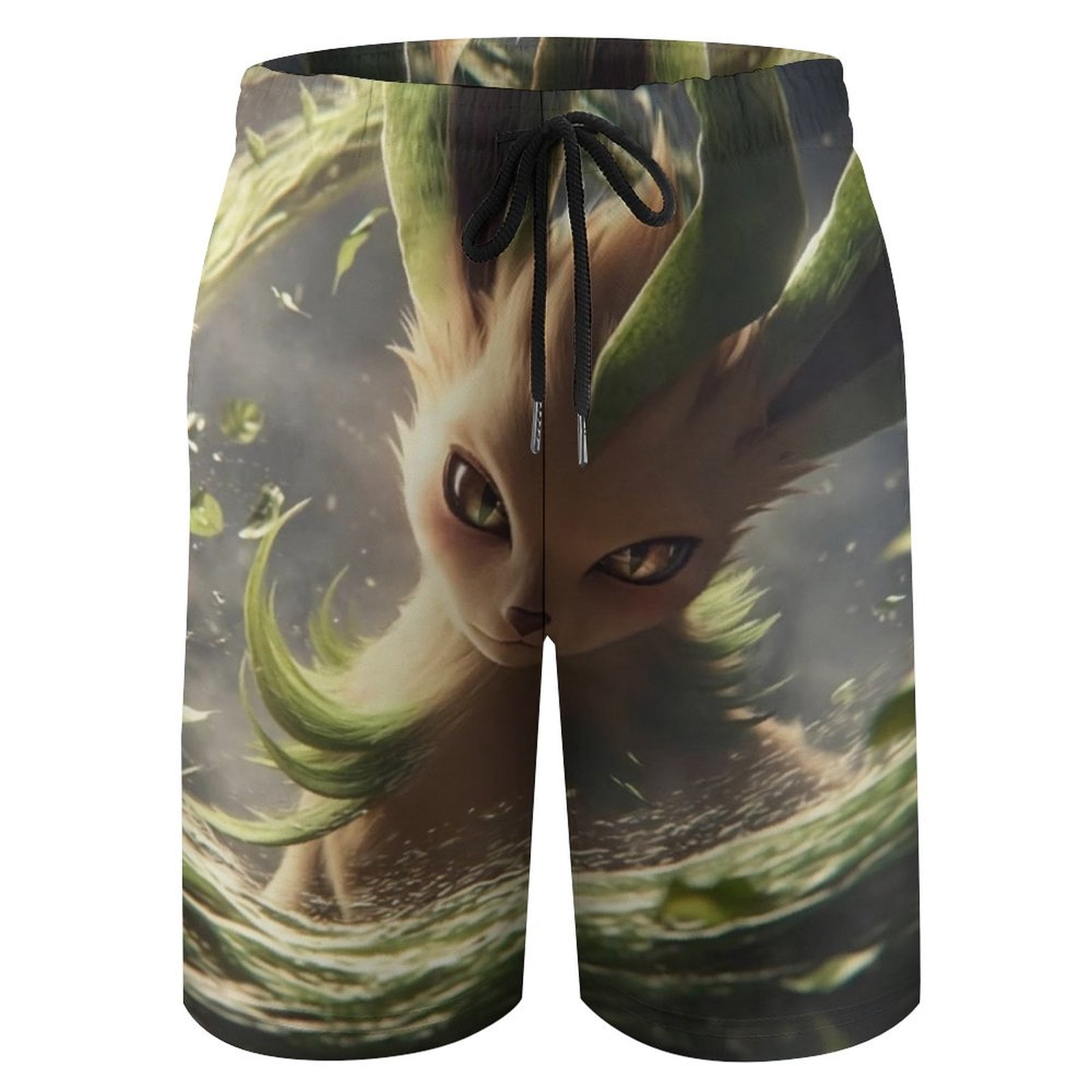 Mens Swim Trunks,Pokémon Pikachu Leafeon Boys Swim Trunks with Boxer ...