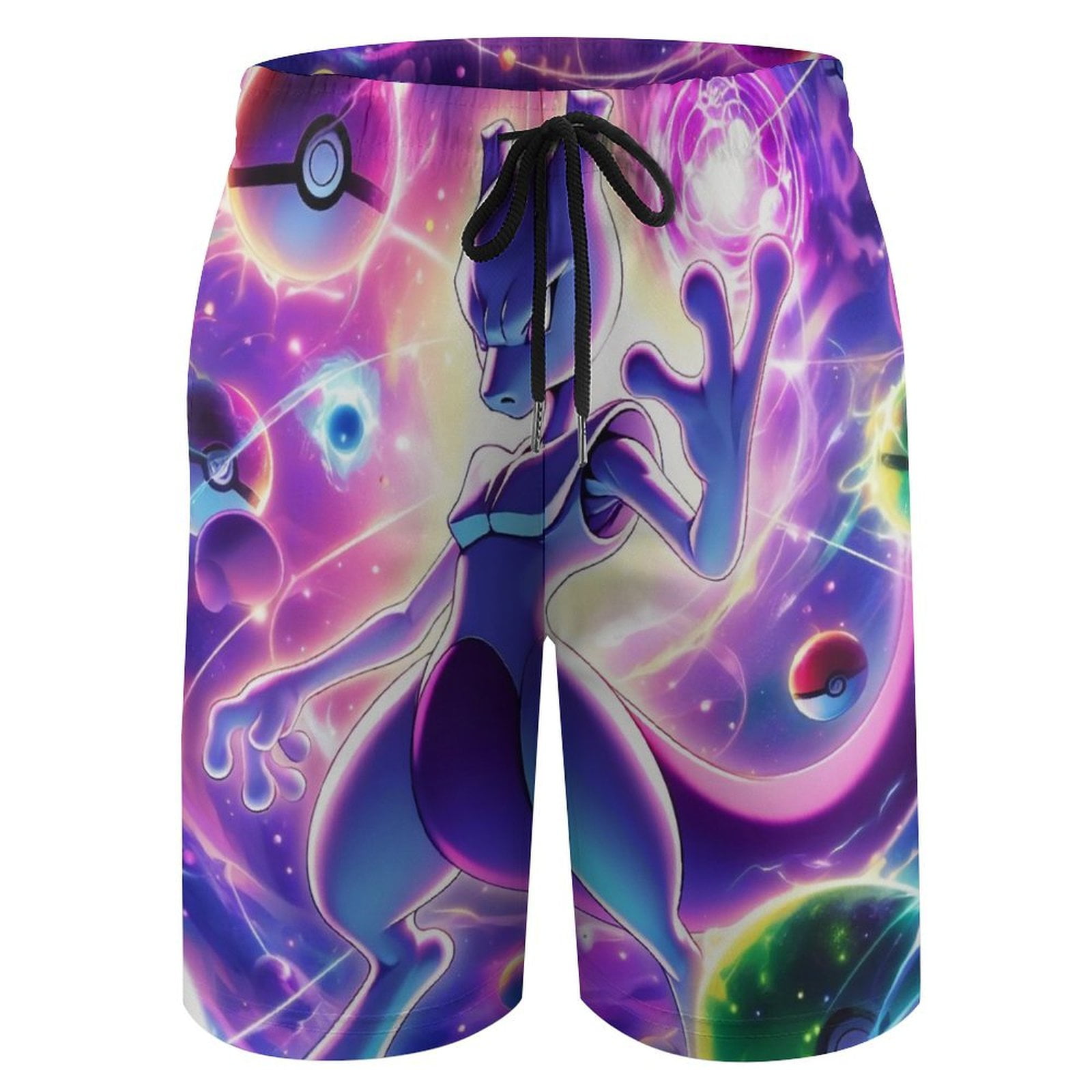 Mens Swim Trunks,Pokémon Pikachu Mewtwo Boys Swim Trunks Compression ...