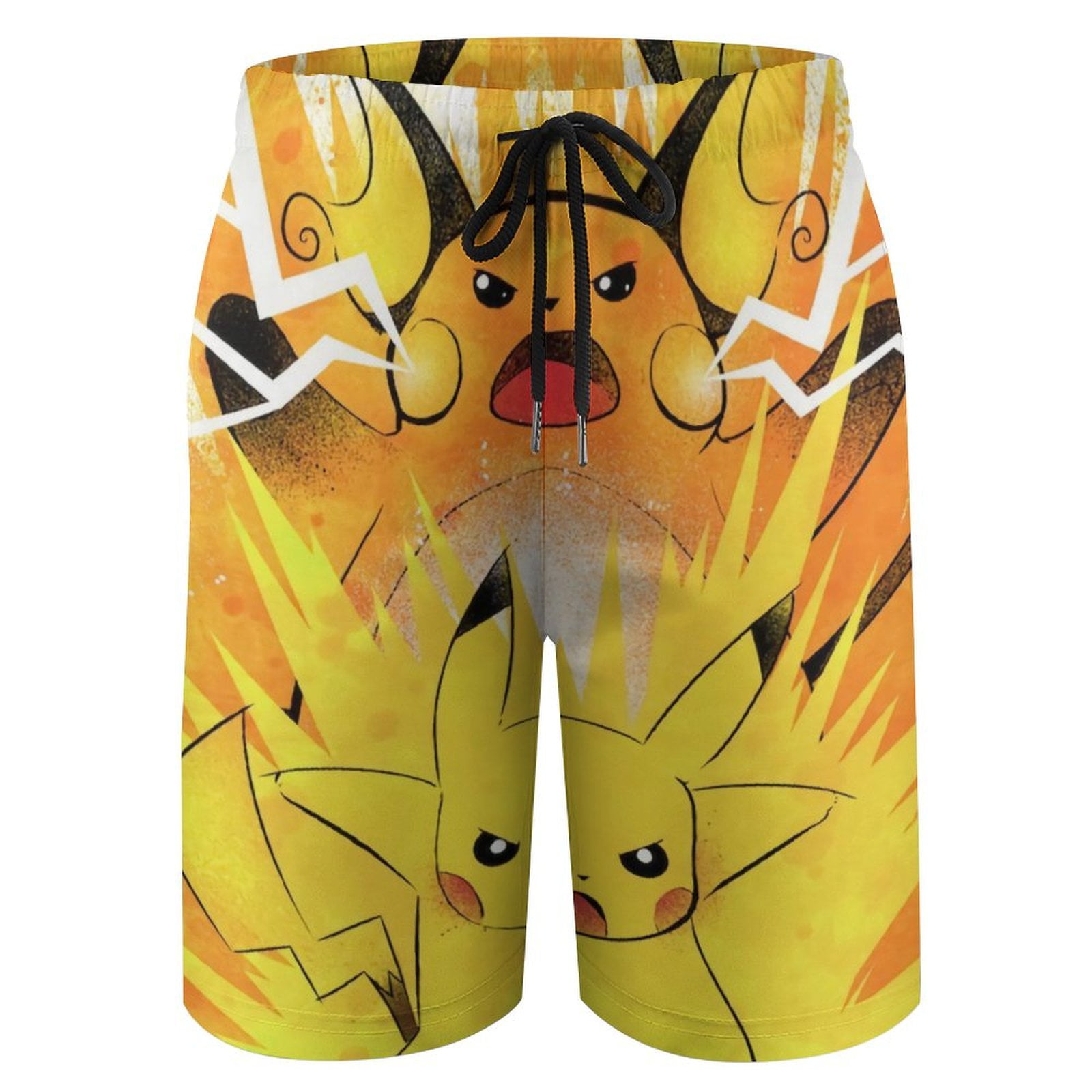 Mens Swim Trunks,Pokémon Pikachu Raichu Boys Swim Trunks with ...