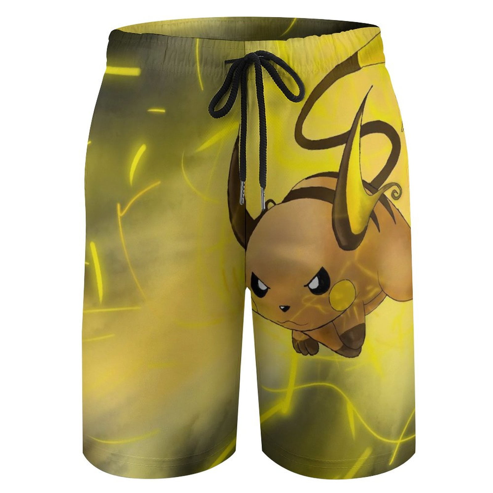 Mens Swim Trunks,Pokémon Pikachu Raichu Boys Swim Trunks Compression ...