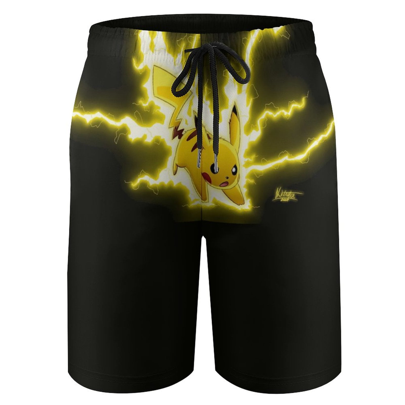 Mens Swim Trunks,Pokémon -Pikachu Raichu Pichu Boys Swim Trunks with ...