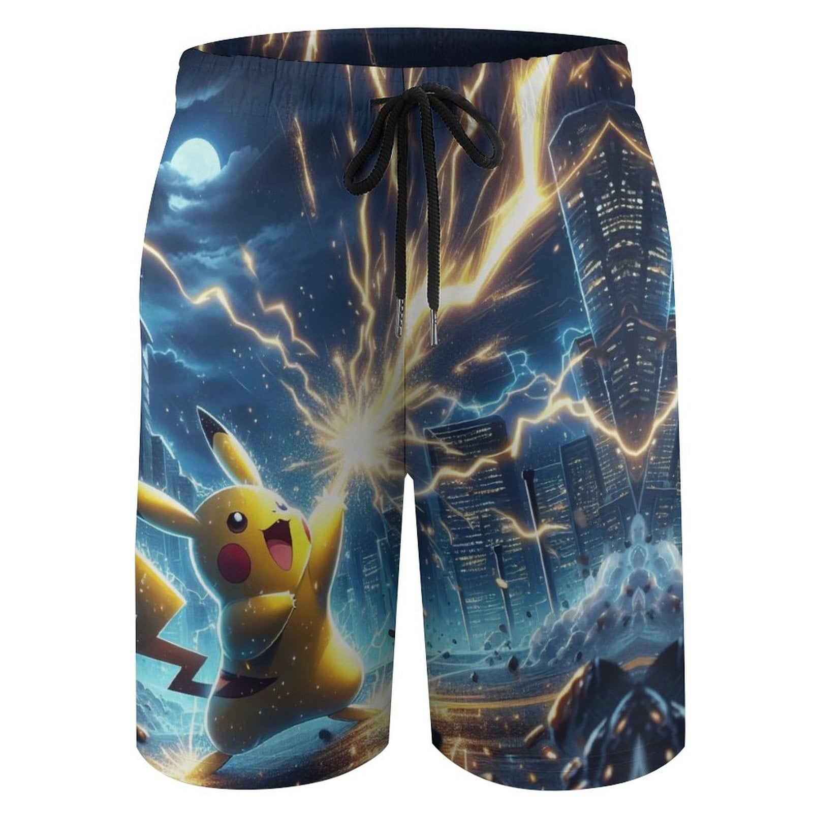 Mens Swim Trunks,Pokémon-Pikachu Raichu Pichu Boys Swim Trunks with ...