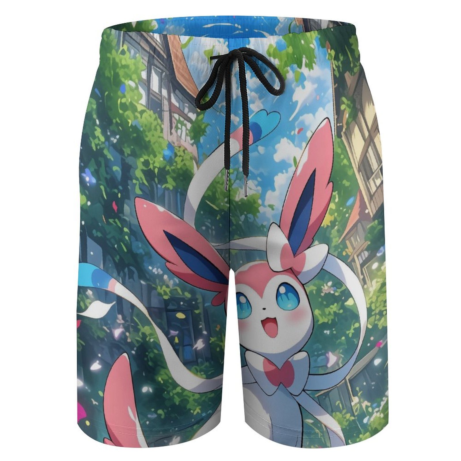 Mens Swim Trunks,Pokémon Pikachu Sylveon Boys Swim Trunks with Boxer ...