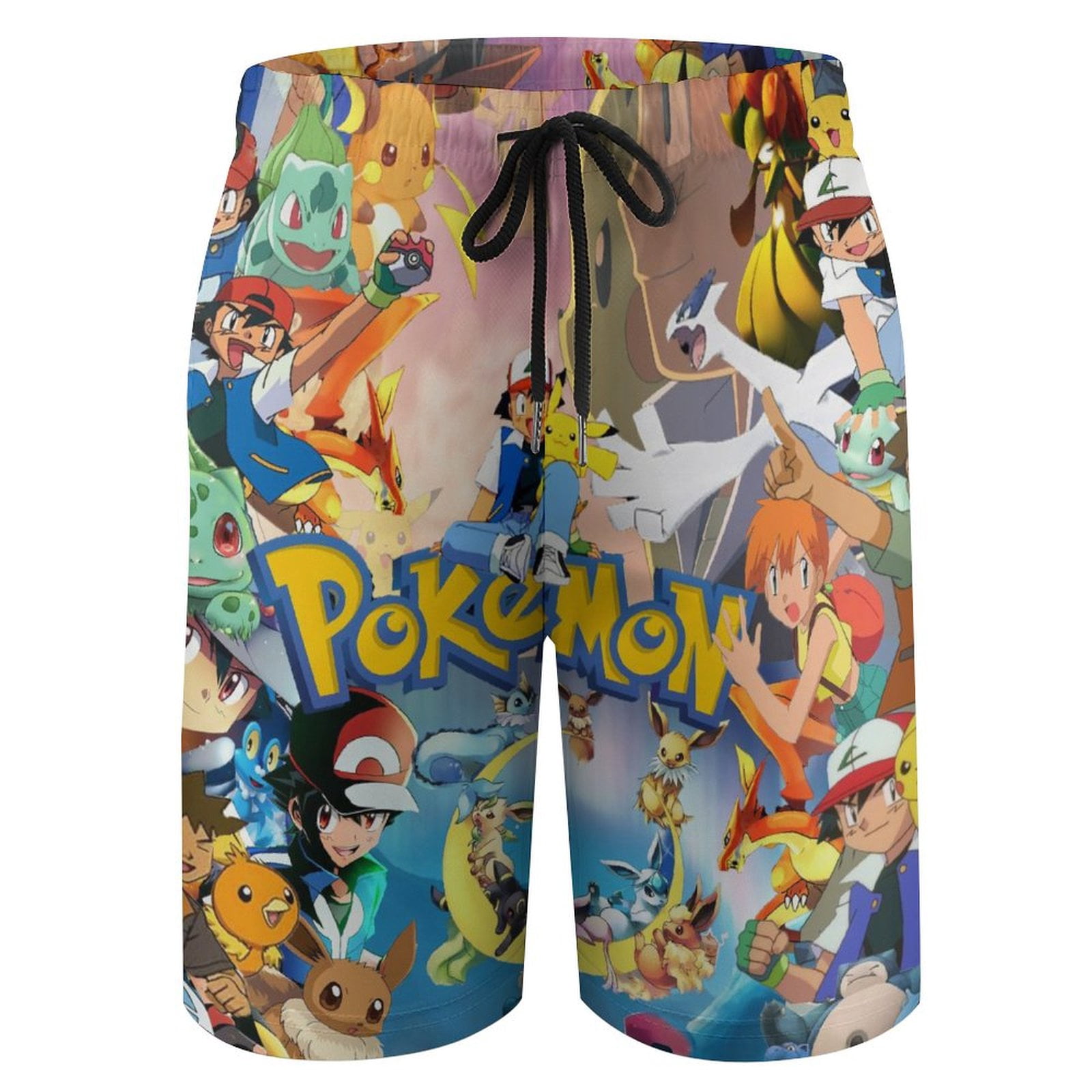 Mens Swim Trunks,Pokémon Wallpaper Boys Swim Trunks with Compression ...