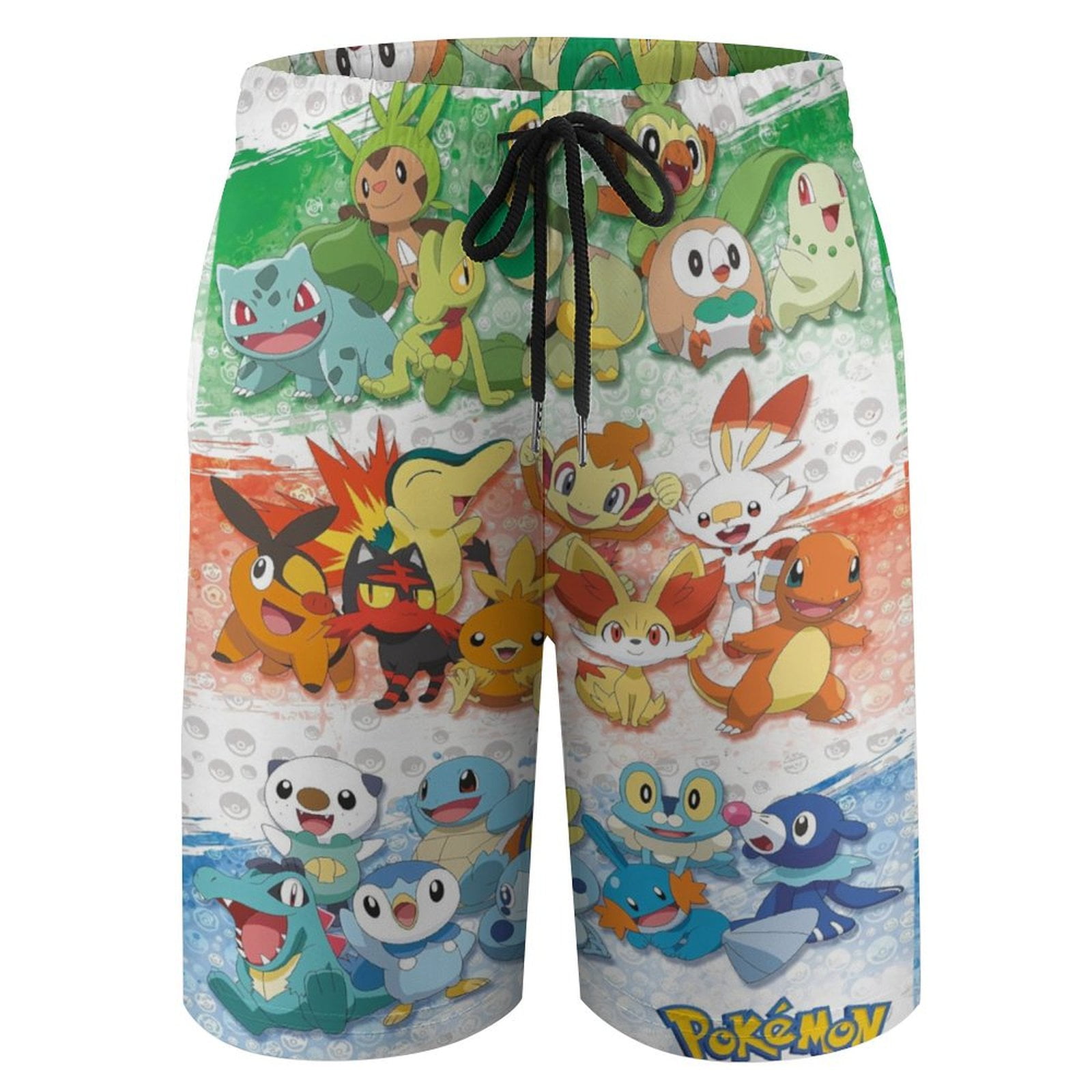 Mens Swim Trunks,Pokemon-Charmander Squirtle Bulbasaur Boys Swim Trunks ...