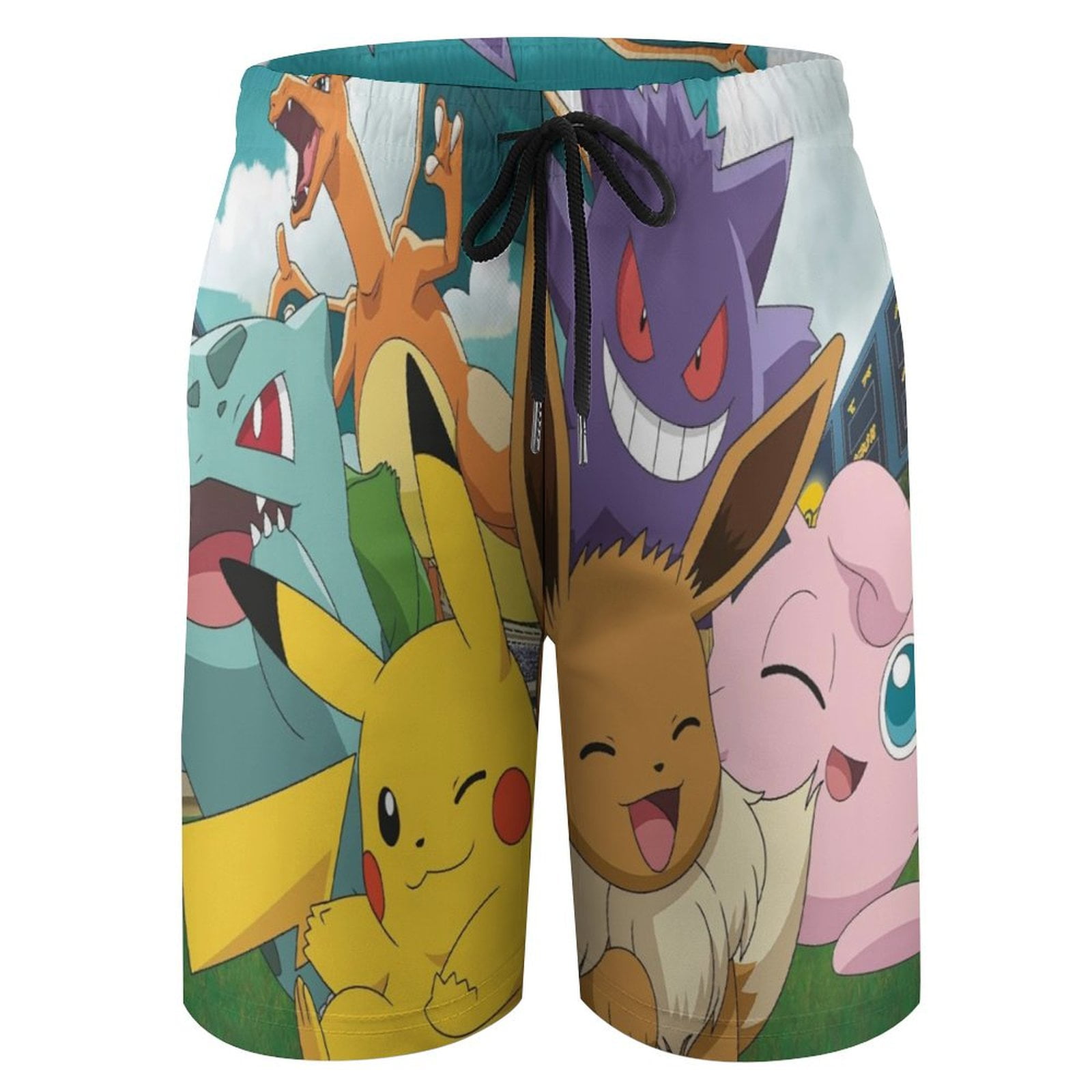 Mens Swim Trunks,Pokemon-Eeve Boys Swim Trunks with Compression Liner ...
