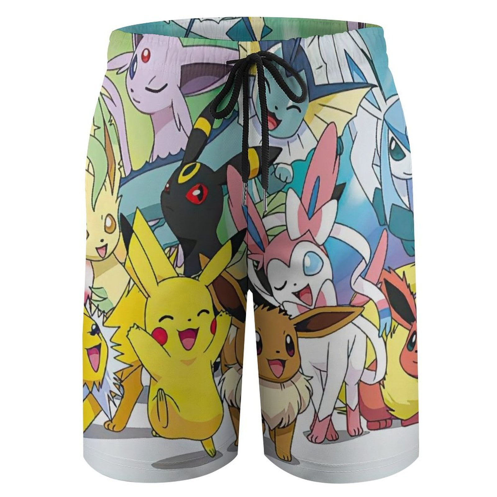 Mens Swim Trunks,Pokemon Eeve Charmander Squirtle Bulbasaur Boys Swim ...